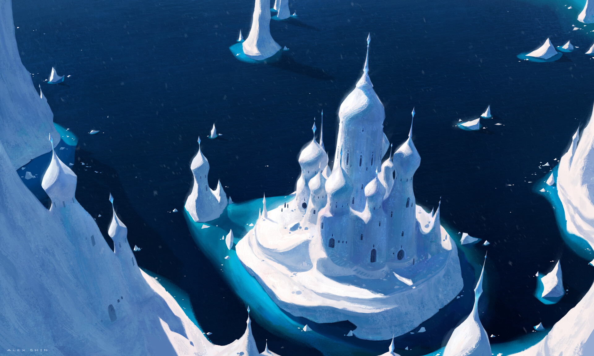 Download Fantasy Castle HD Wallpaper by Alex Shin