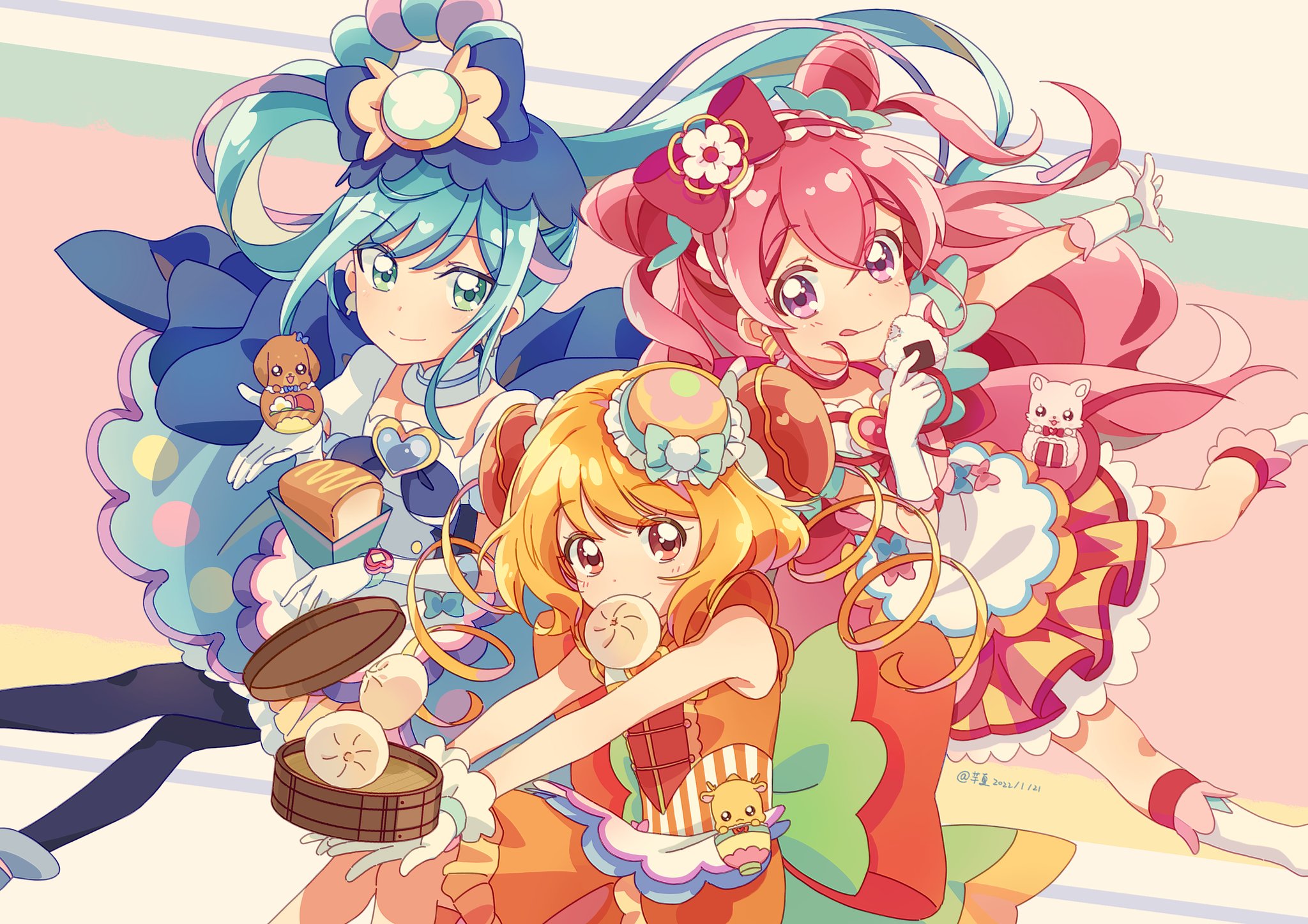 Download Nagomi Yui Hanamichi Ran Fuwa Kokone Anime Delicious Party ...