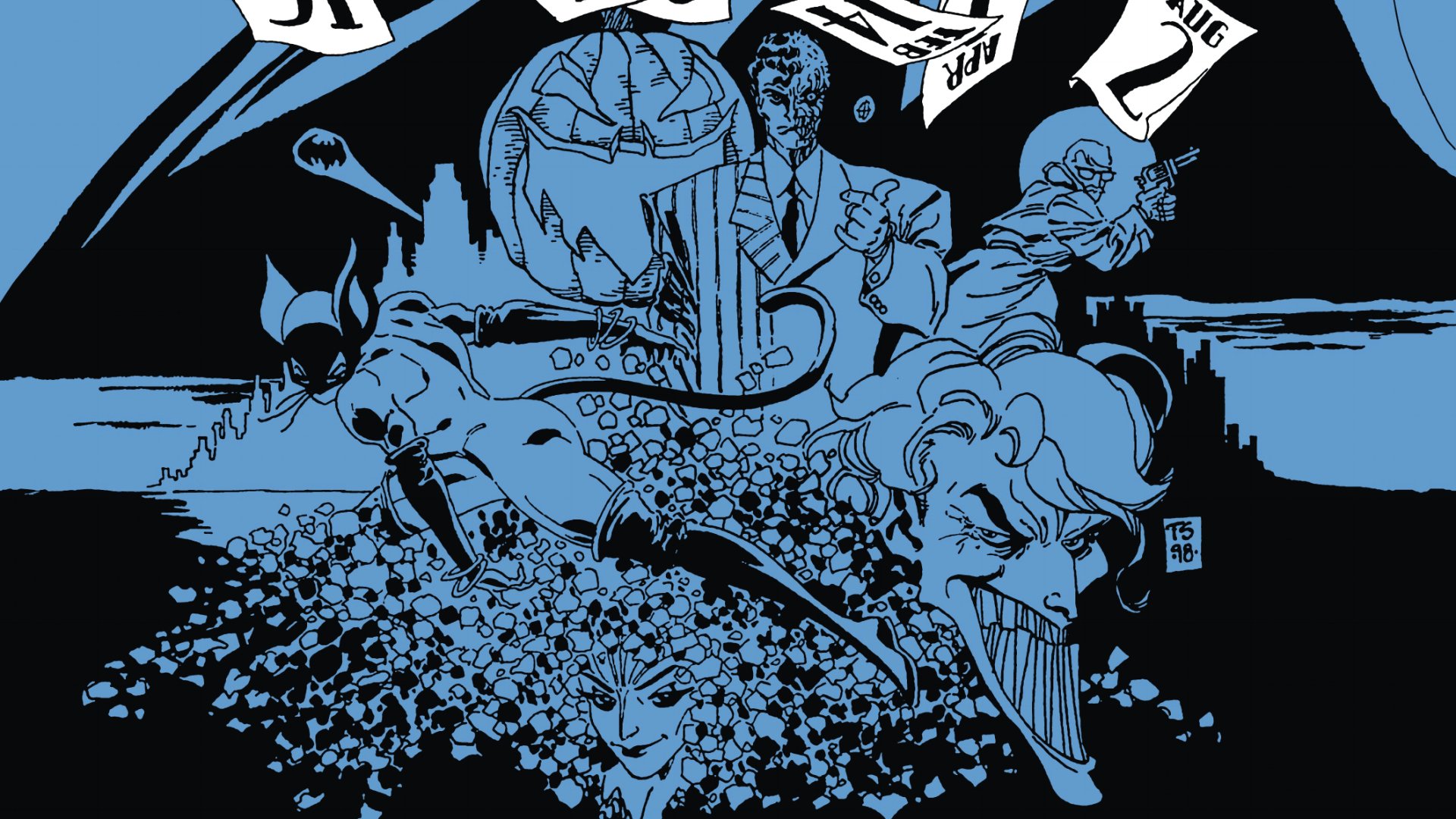 Download Comic Batman: The Long Halloween HD Wallpaper by Tim Sale