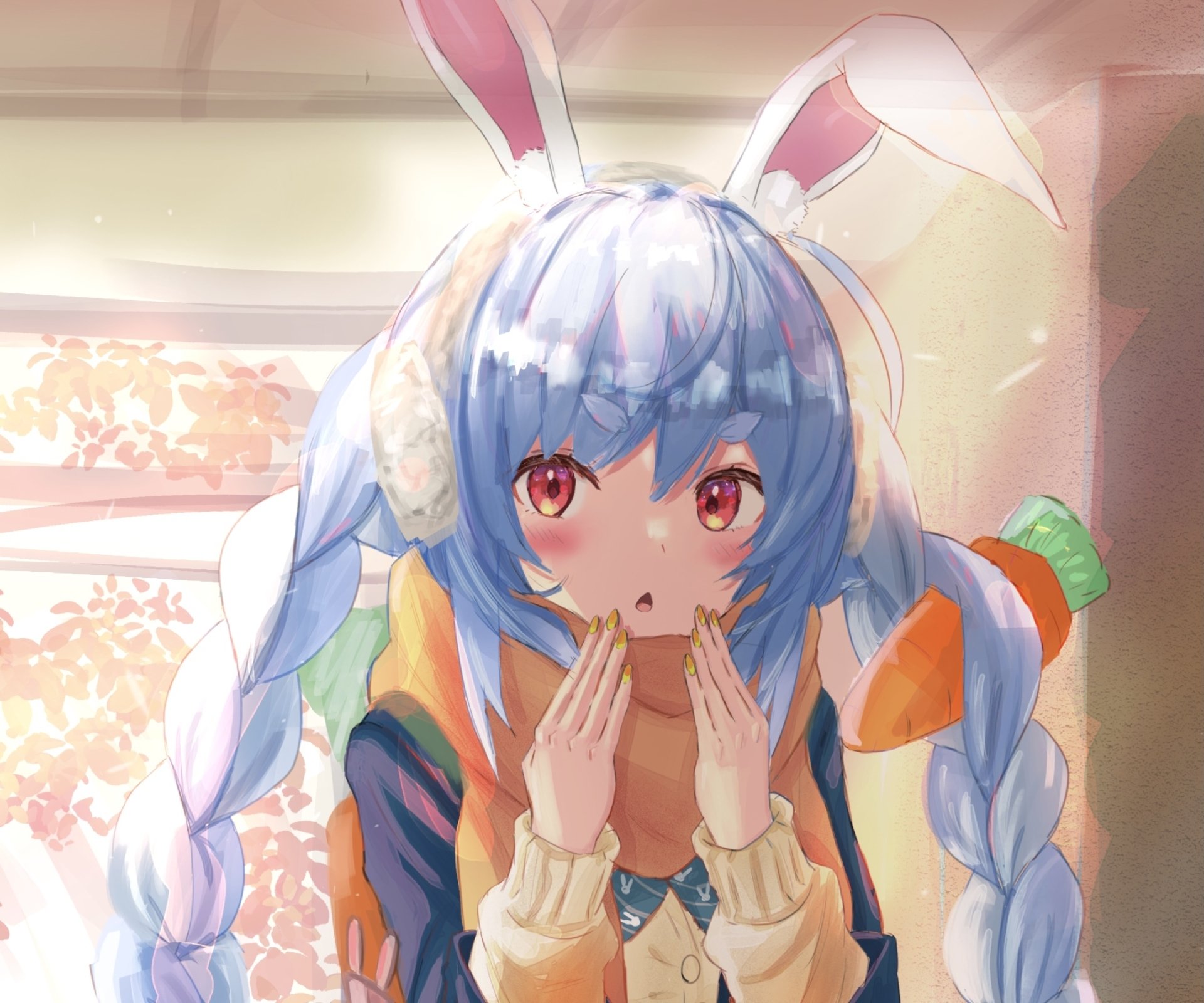 Download Hololive Usada Pekora Anime Virtual Youtuber HD Wallpaper by ...