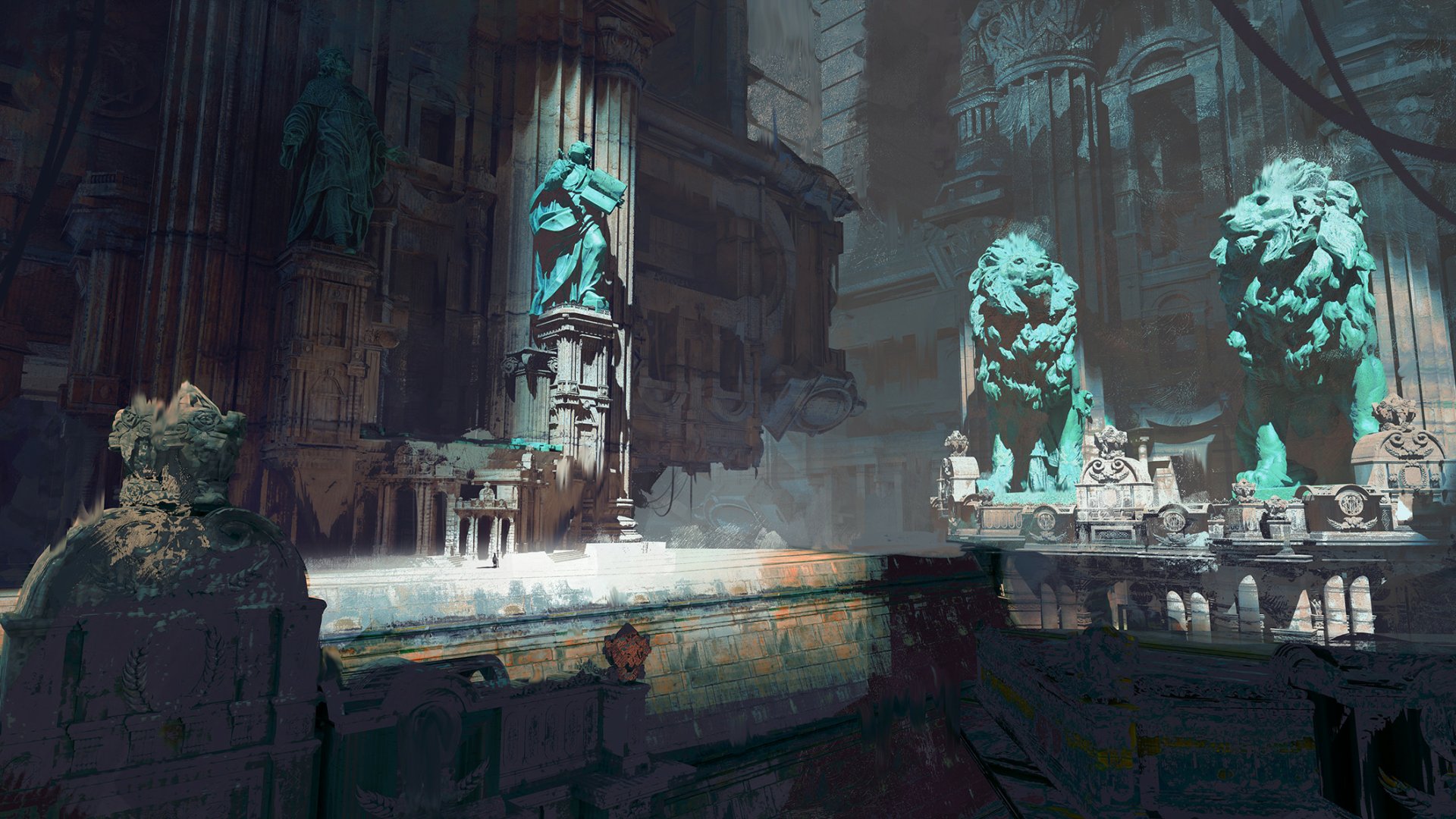 Download Statue Fantasy Temple HD Wallpaper by Sebastian Luca