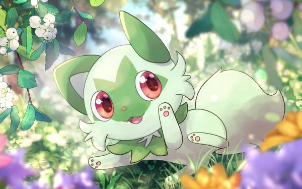 Sprigatito Serenity – HD Wallpaper from Pokémon Scarlet & Violet Game