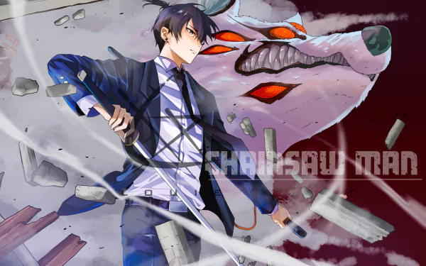 Chainsaw Man 4K: Aki Hayakawa Faces the Fox Devil in Epic Anime Wallpaper