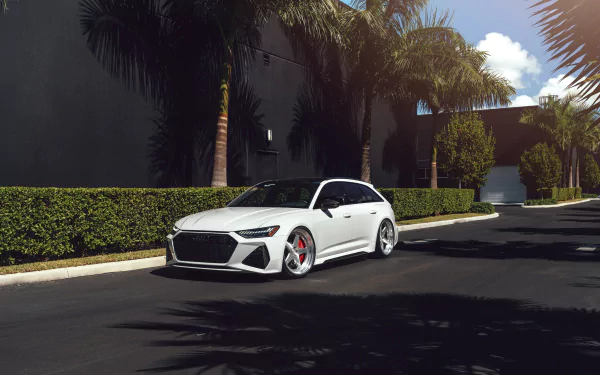 Download Vehicle Audi RS6 Avant 4k Ultra HD Wallpaper