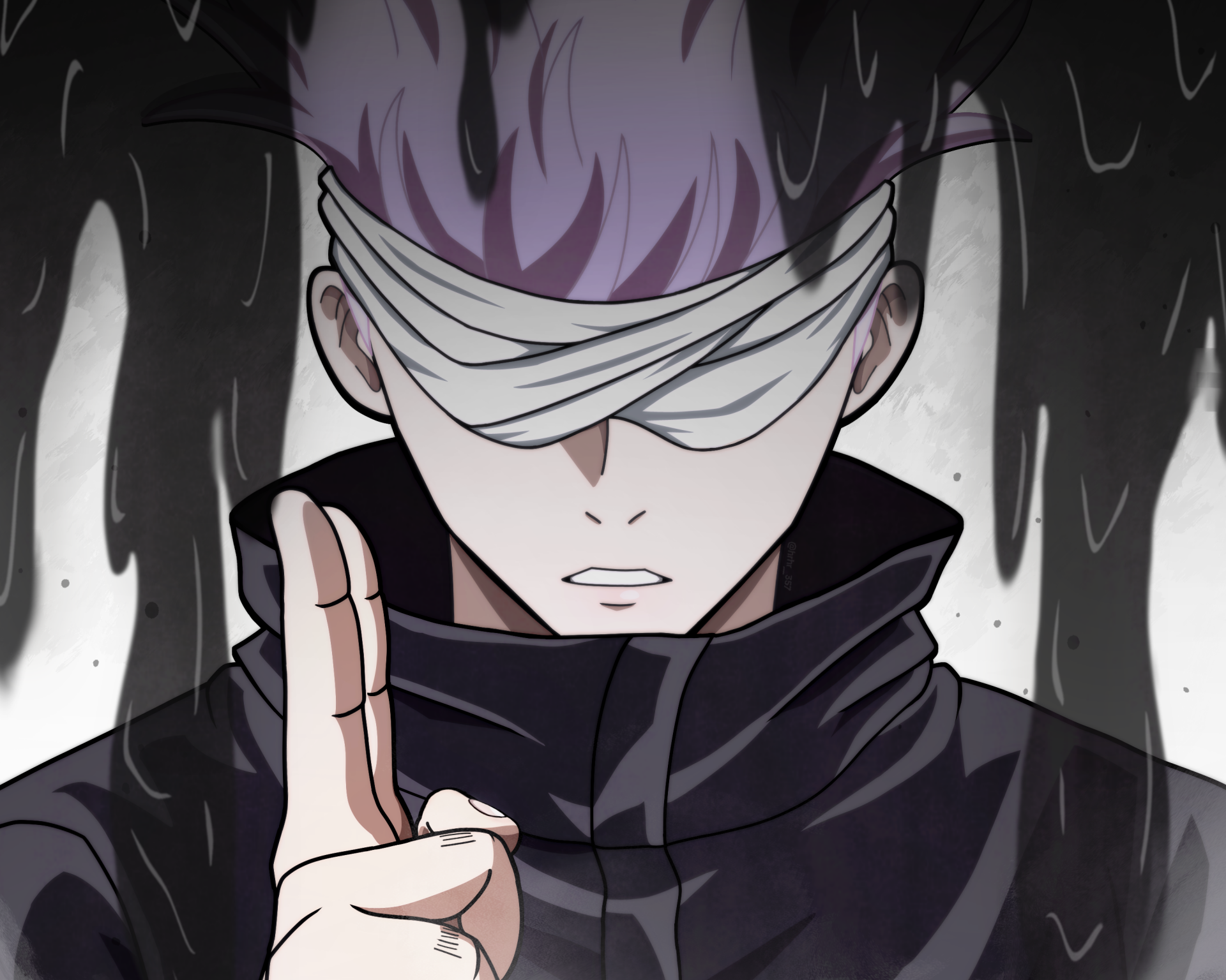 Satoru Gojo HD Wallpaper – Iconic Jujutsu Kaisen Anime Moment by ハロハロ