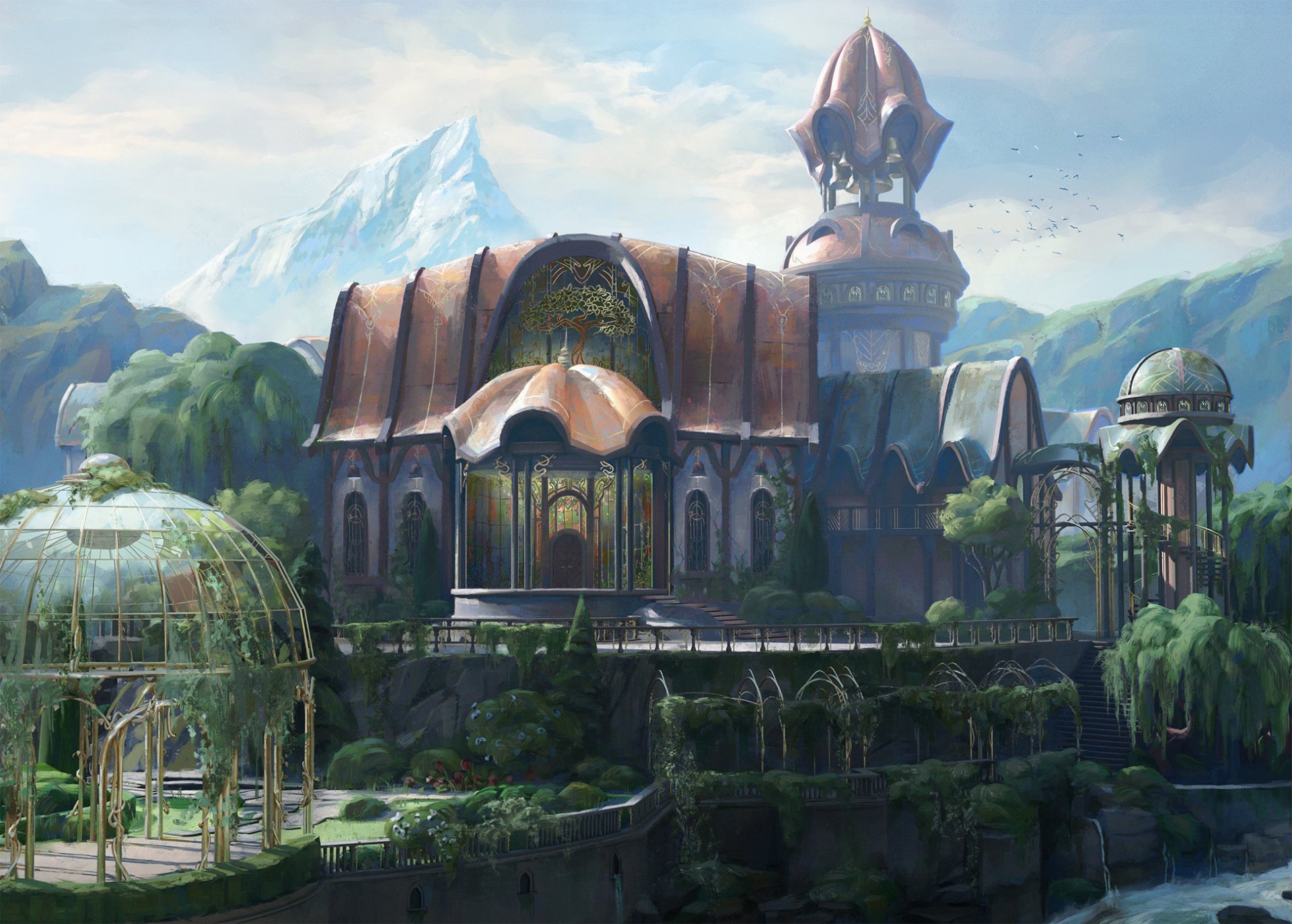 Download Fantasy Building HD Wallpaper by Charlotte Kügler