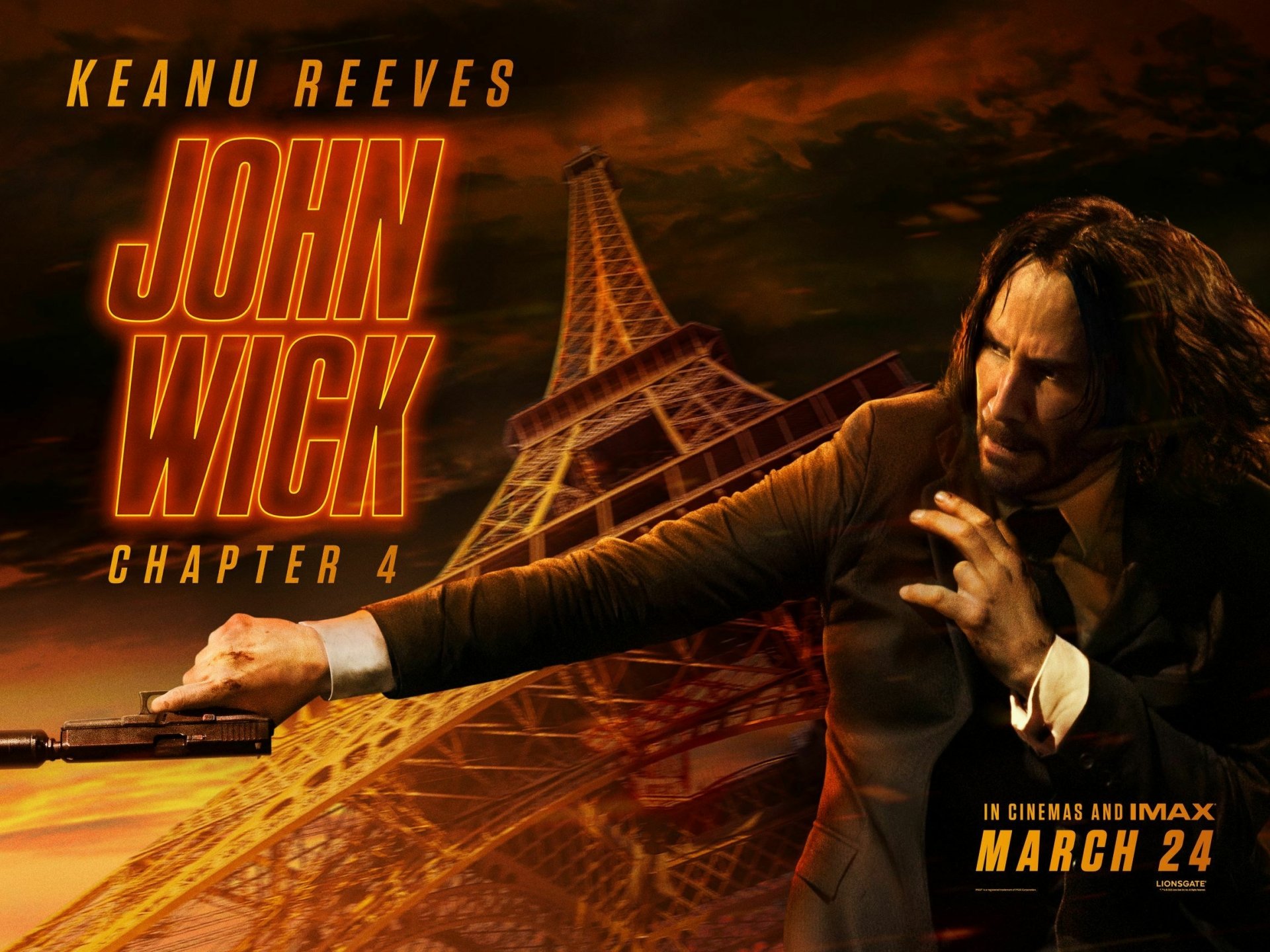 John Wick: Chapter 4 — Paris Nightfall HD Wallpaper