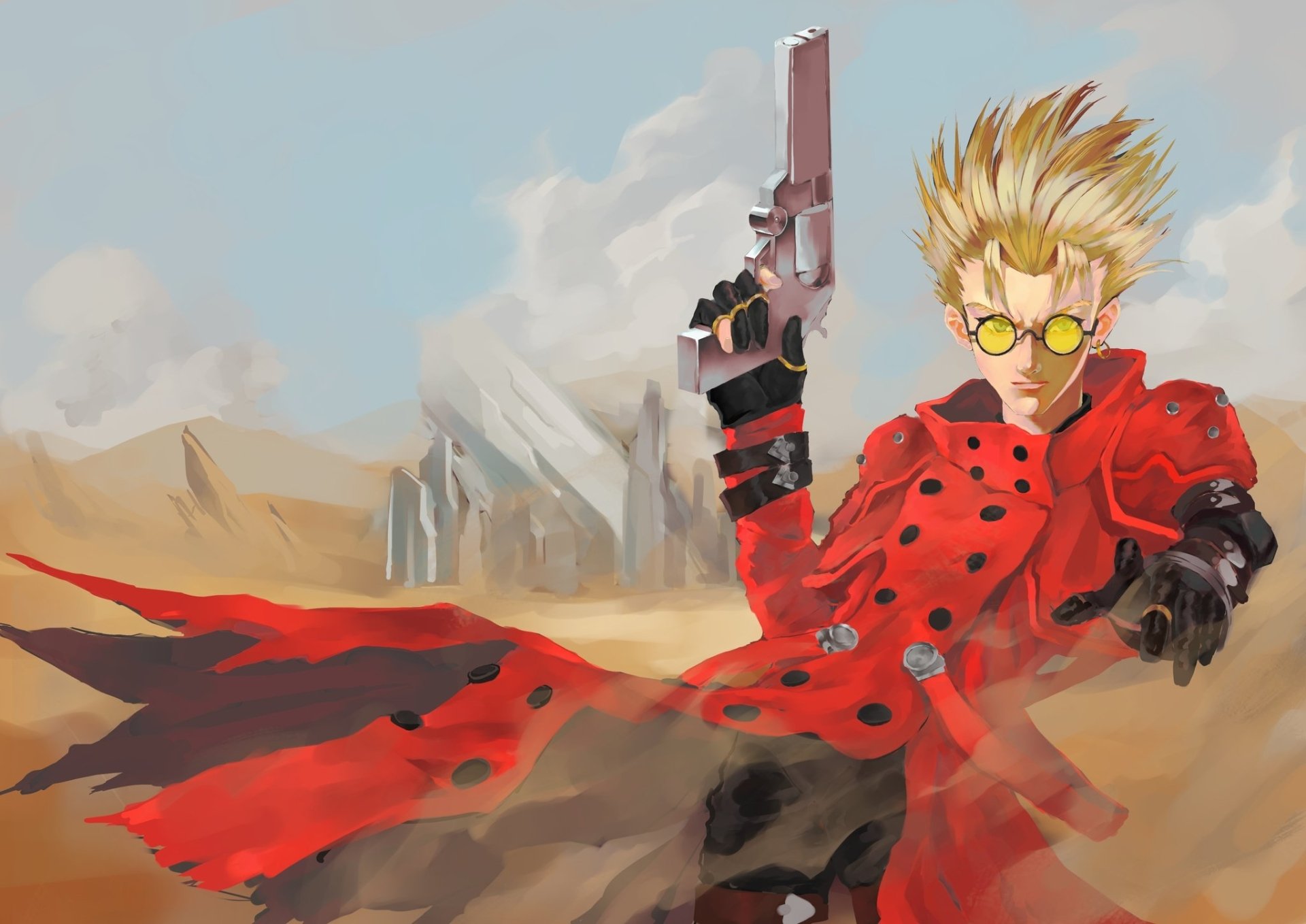 Download Vash The Stampede Anime Trigun Stampede HD Wallpaper by 七彩琉璃罐