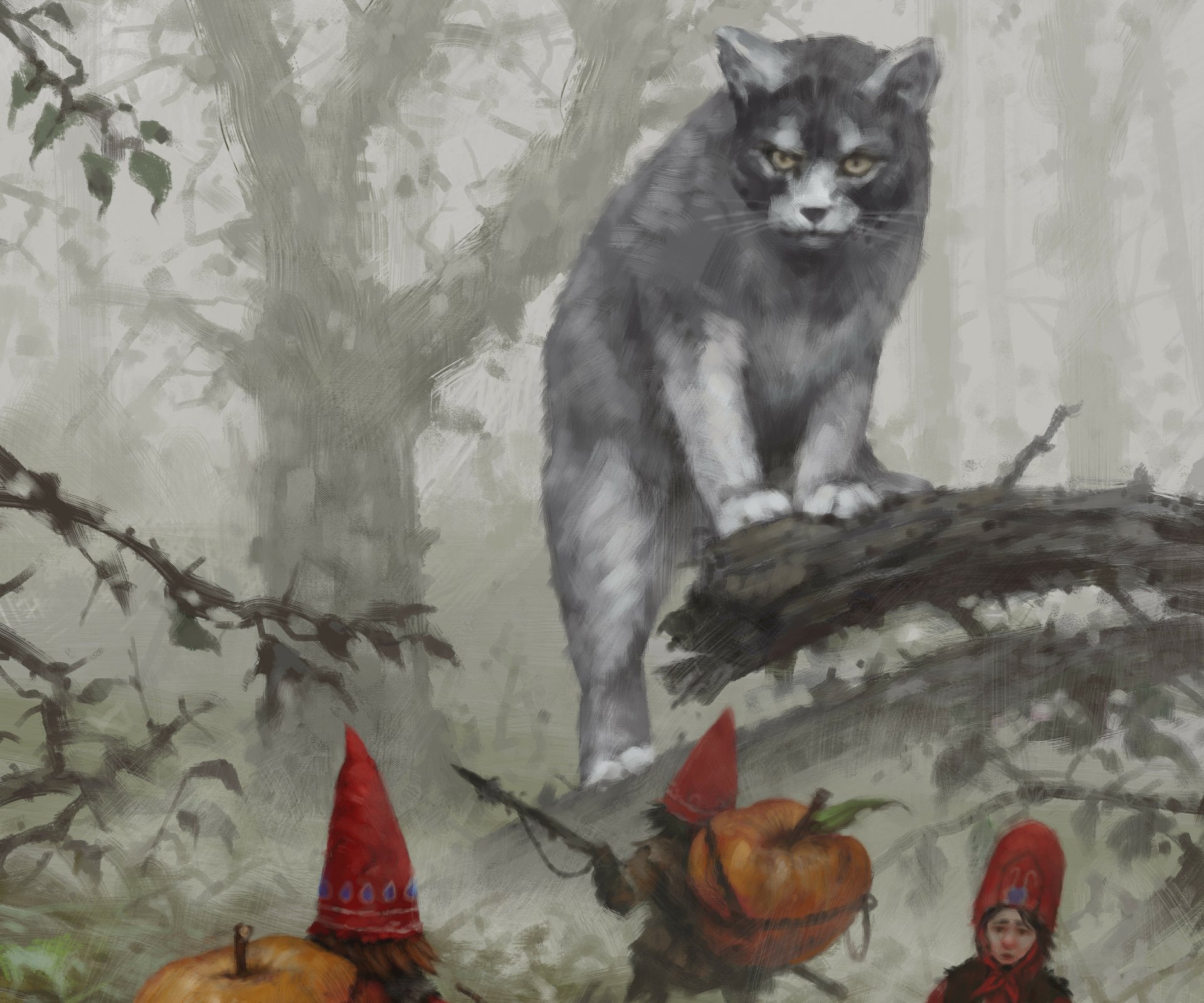 Download Fantasy Cat HD Wallpaper by Jakub Rozalski