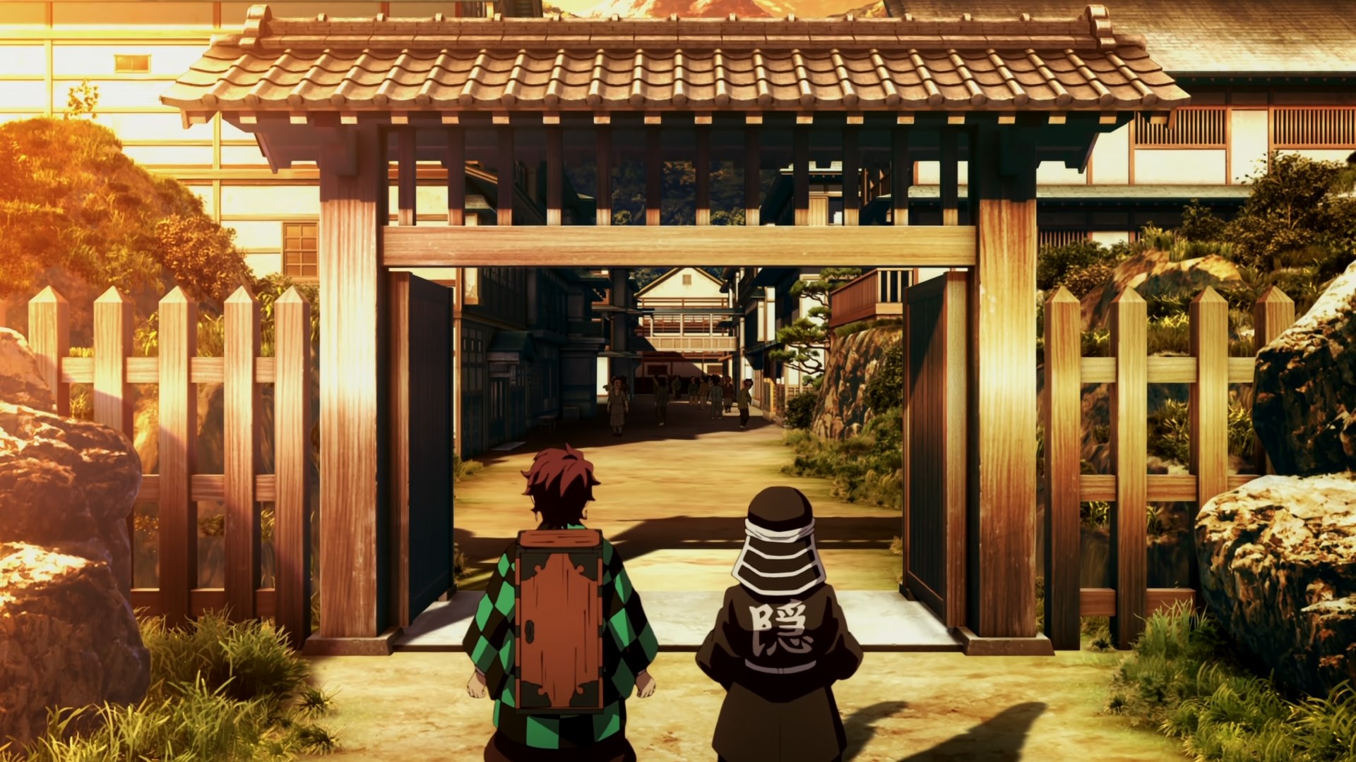 Demon Slayer HD Wallpaper: Serene Sunset in Kimetsu no Yaiba World