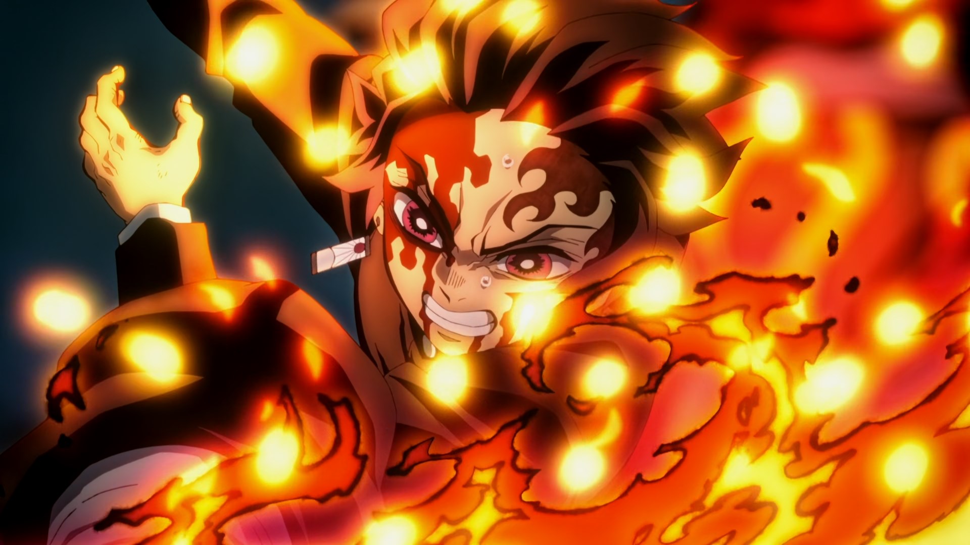 Fiery Resolve: HD Demon Slayer Kimetsu no Yaiba Wallpaper