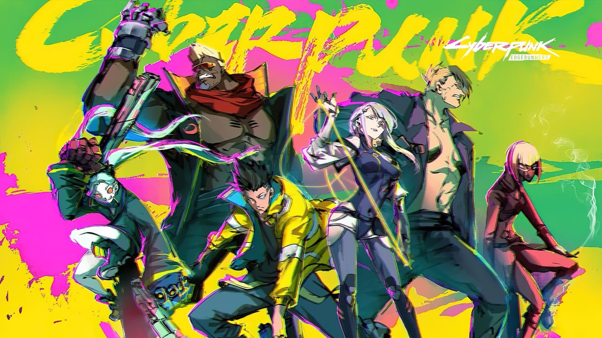 Cyberpunk Edgerunners HD Anime Wallpaper: Futuristic Action Unleashed
