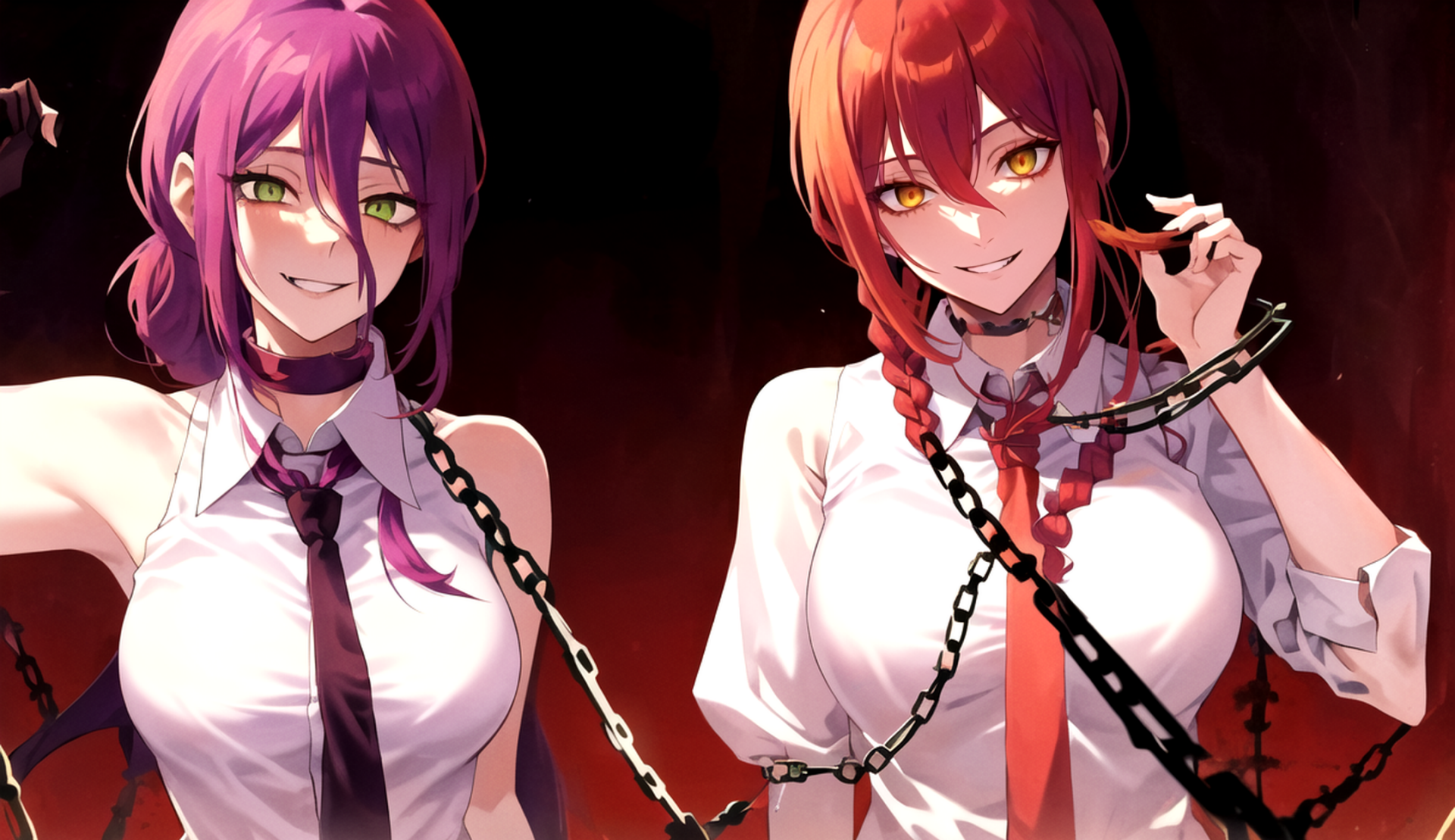 Makima and Reze by YuutaDatma