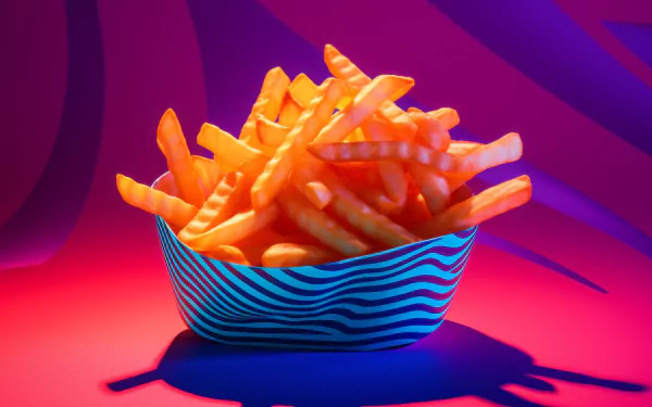 Download Still Life French Fries Food Burger 4k Ultra HD Wallpaper