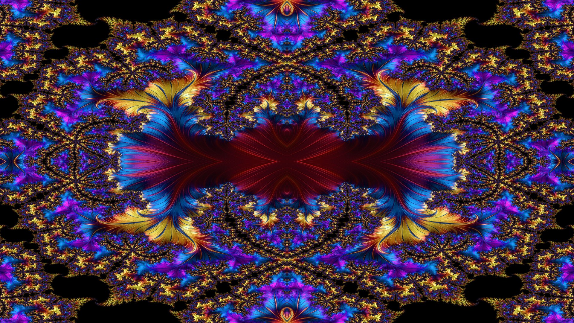 Trippy Psychedelic Fractal Wallpaper by Dr-Pen