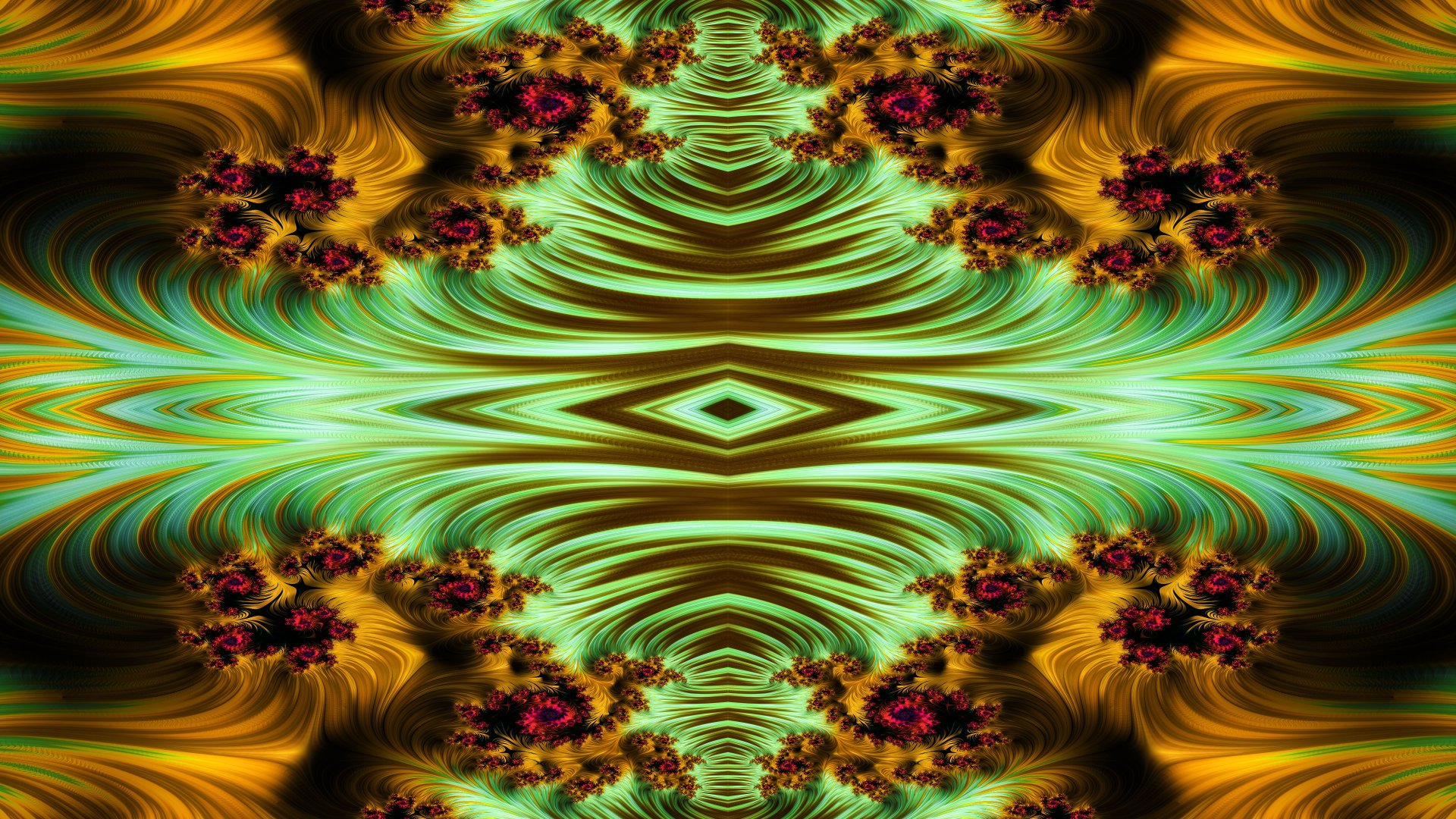 Trippy Psychedelic Fractal Wallpaper by Dr-Pen