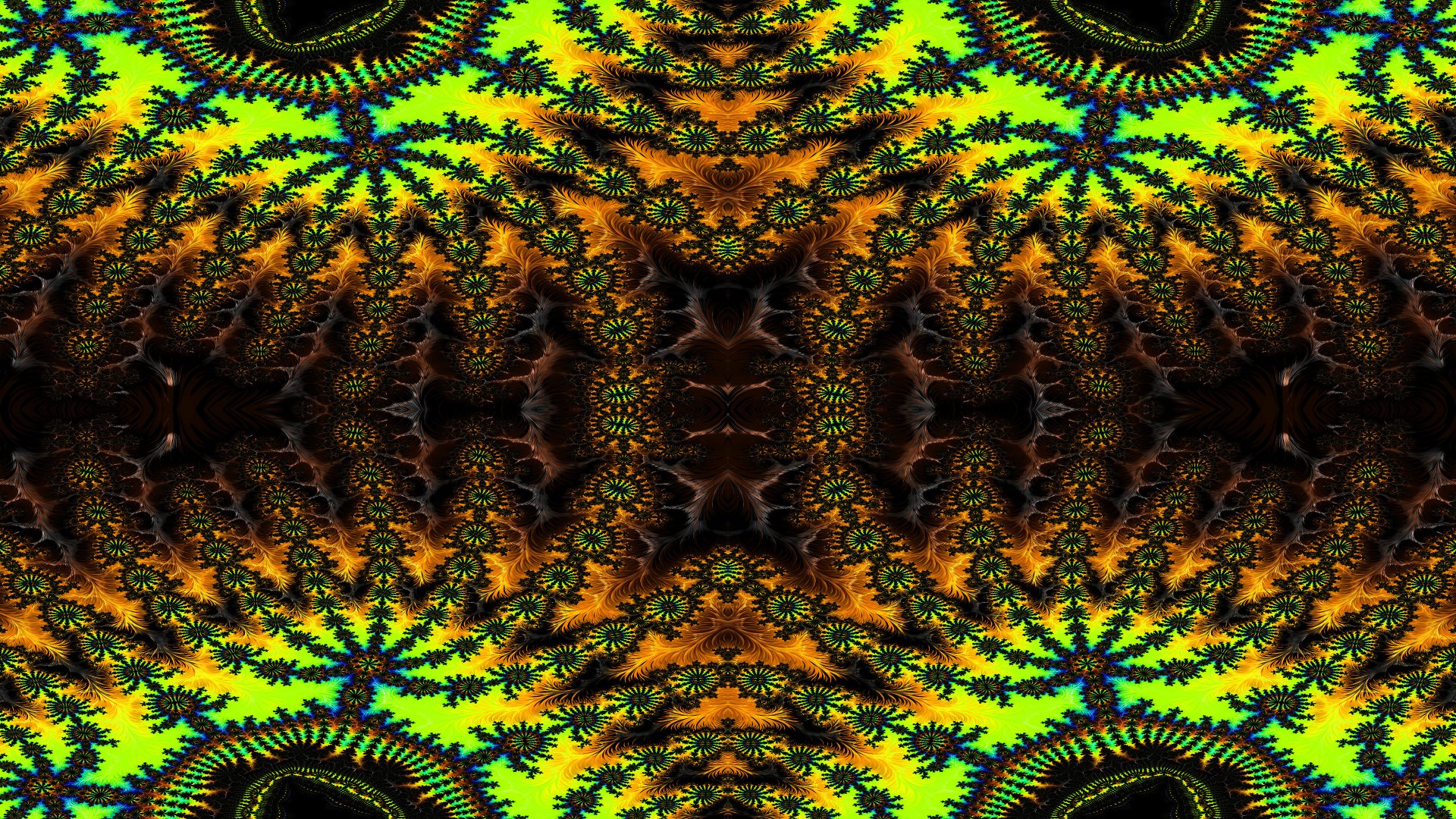 Trippy Psychedelic Fractal Wallpaper by Dr-Pen