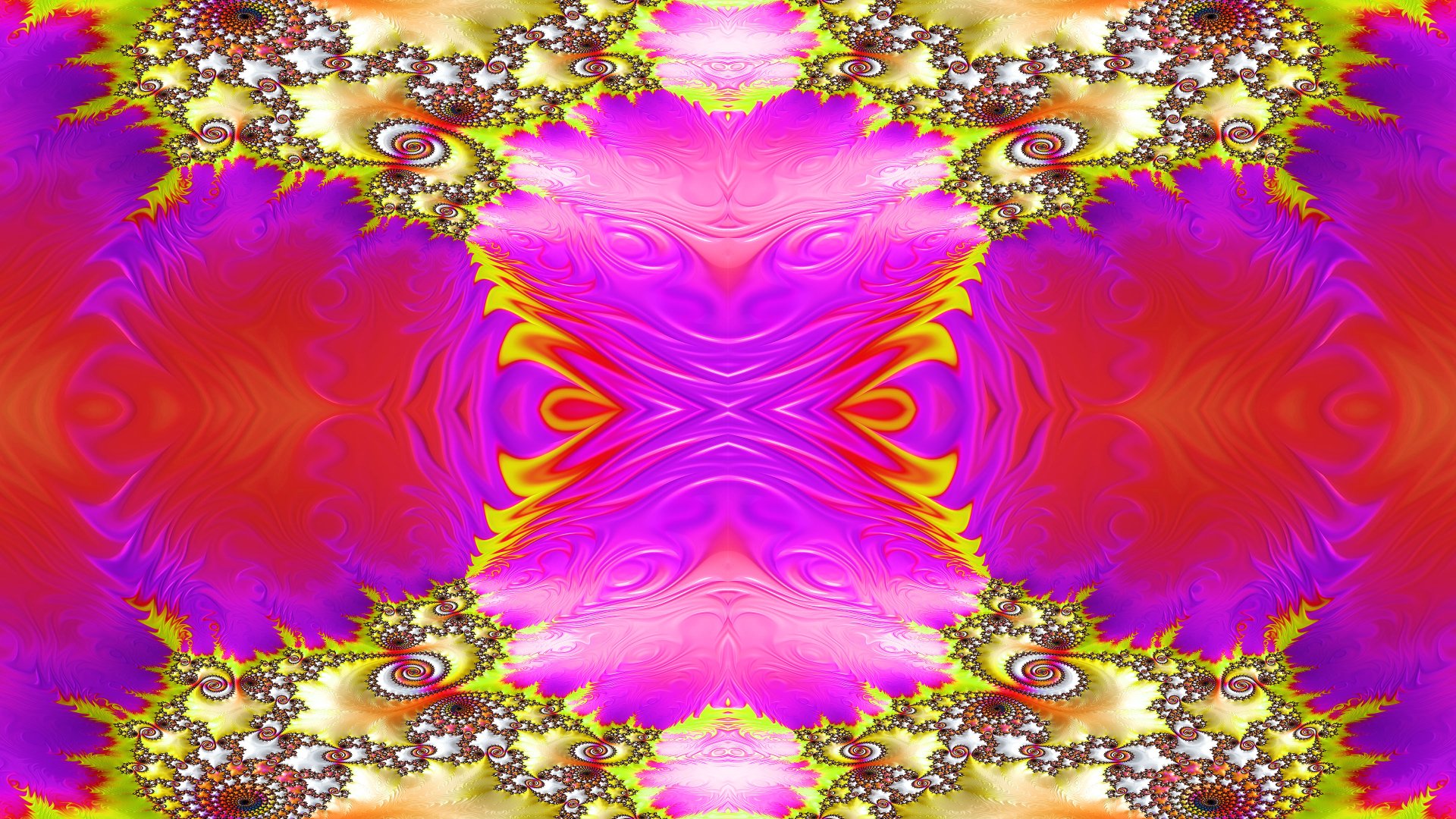 Trippy Psychedelic Fractal Wallpaper by Dr-Pen