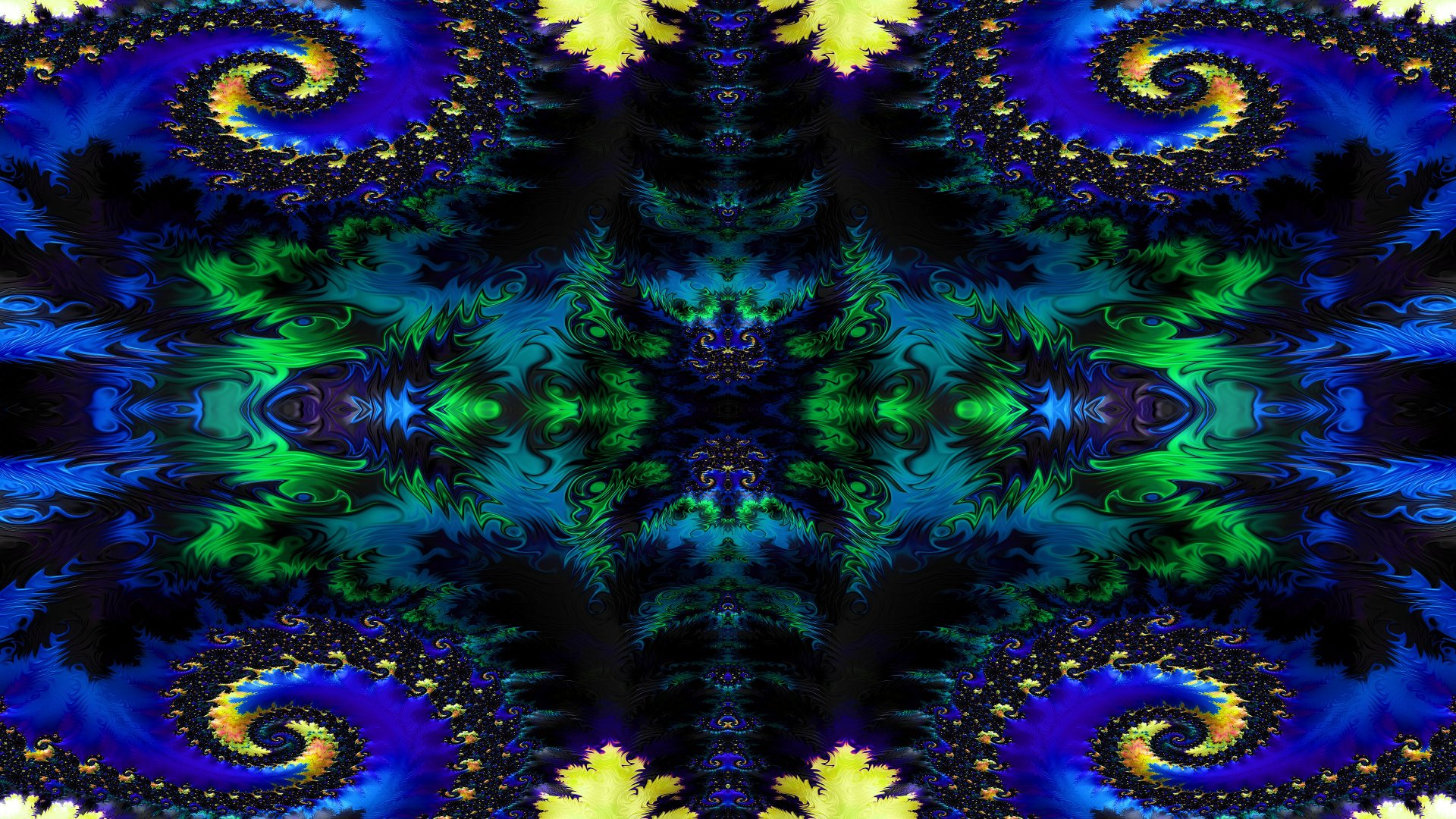 Trippy Psychedelic Fractal Wallpaper by Dr-Pen