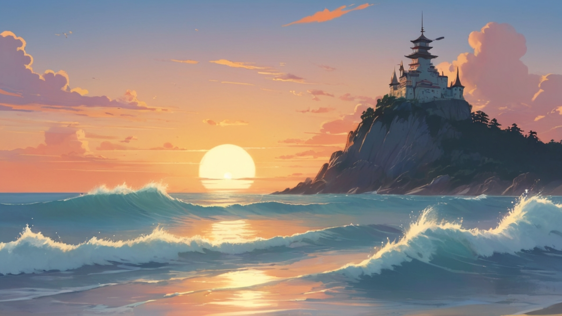 Sunset Drawing by AnimeHead