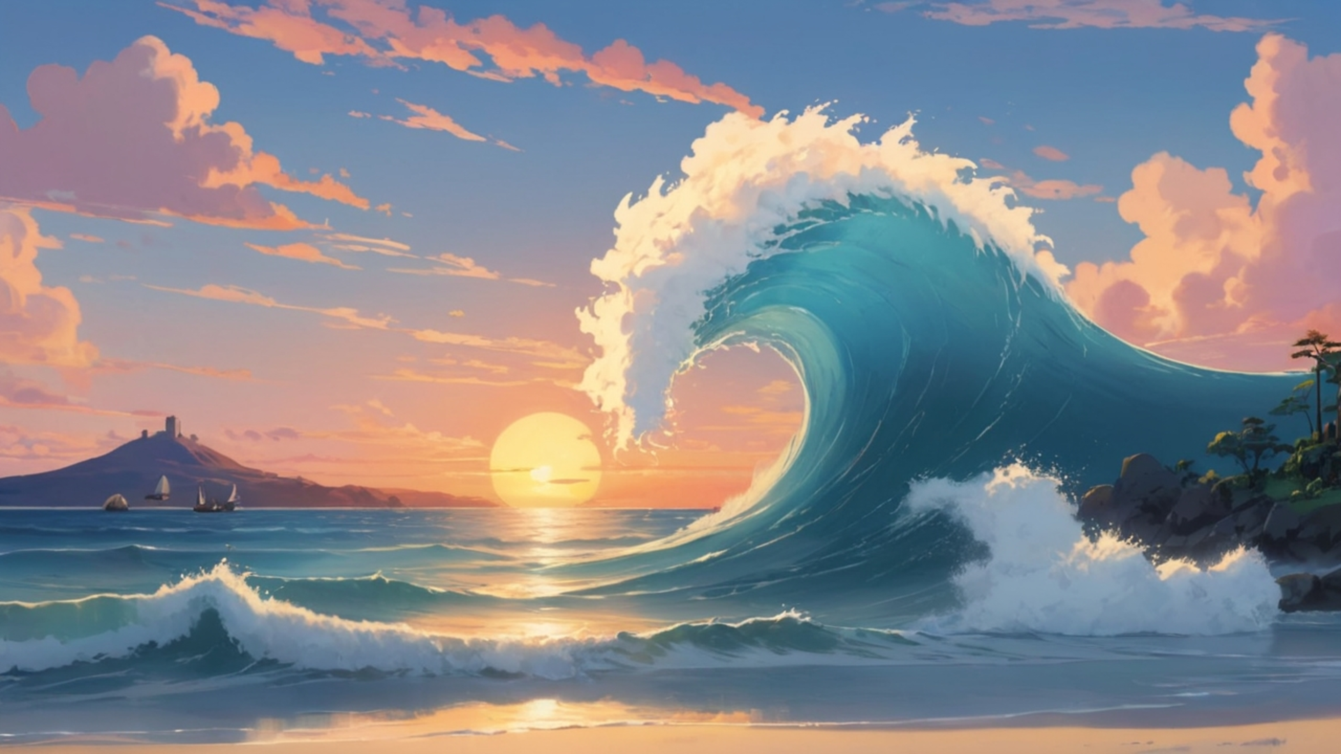 Sunset Drawing by AnimeHead