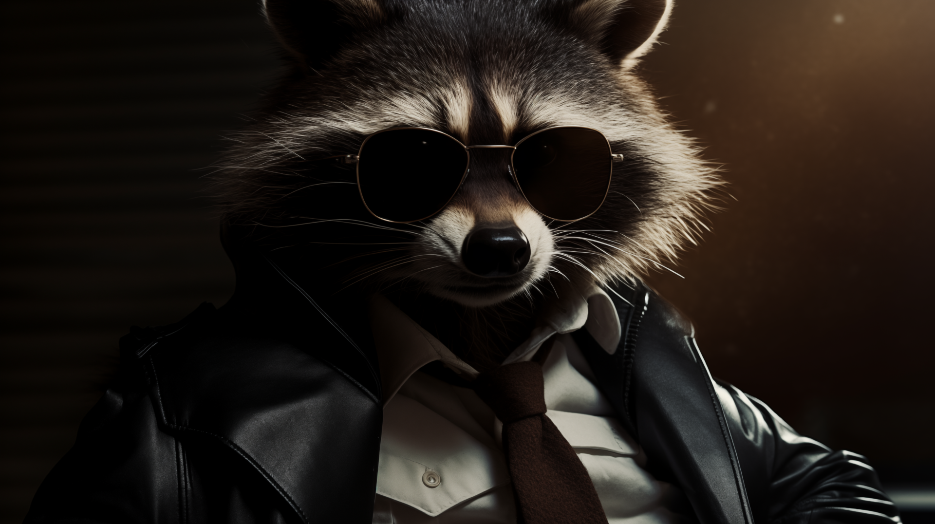 Cool Cop Raccoon HD Wallpaper – Humorous Animal Desktop Background by ...