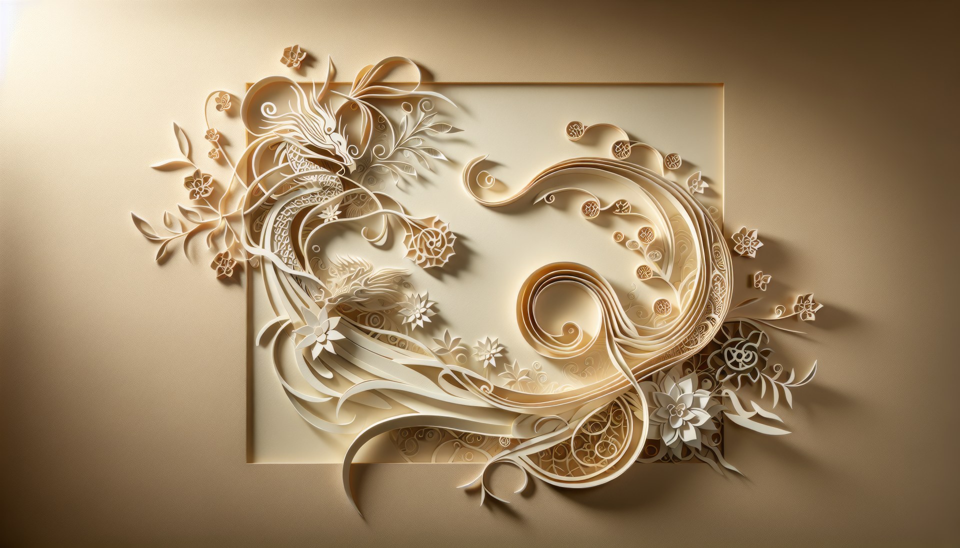 Elegant Golden Floral Artwork HD Wallpaper by QuantumCurator