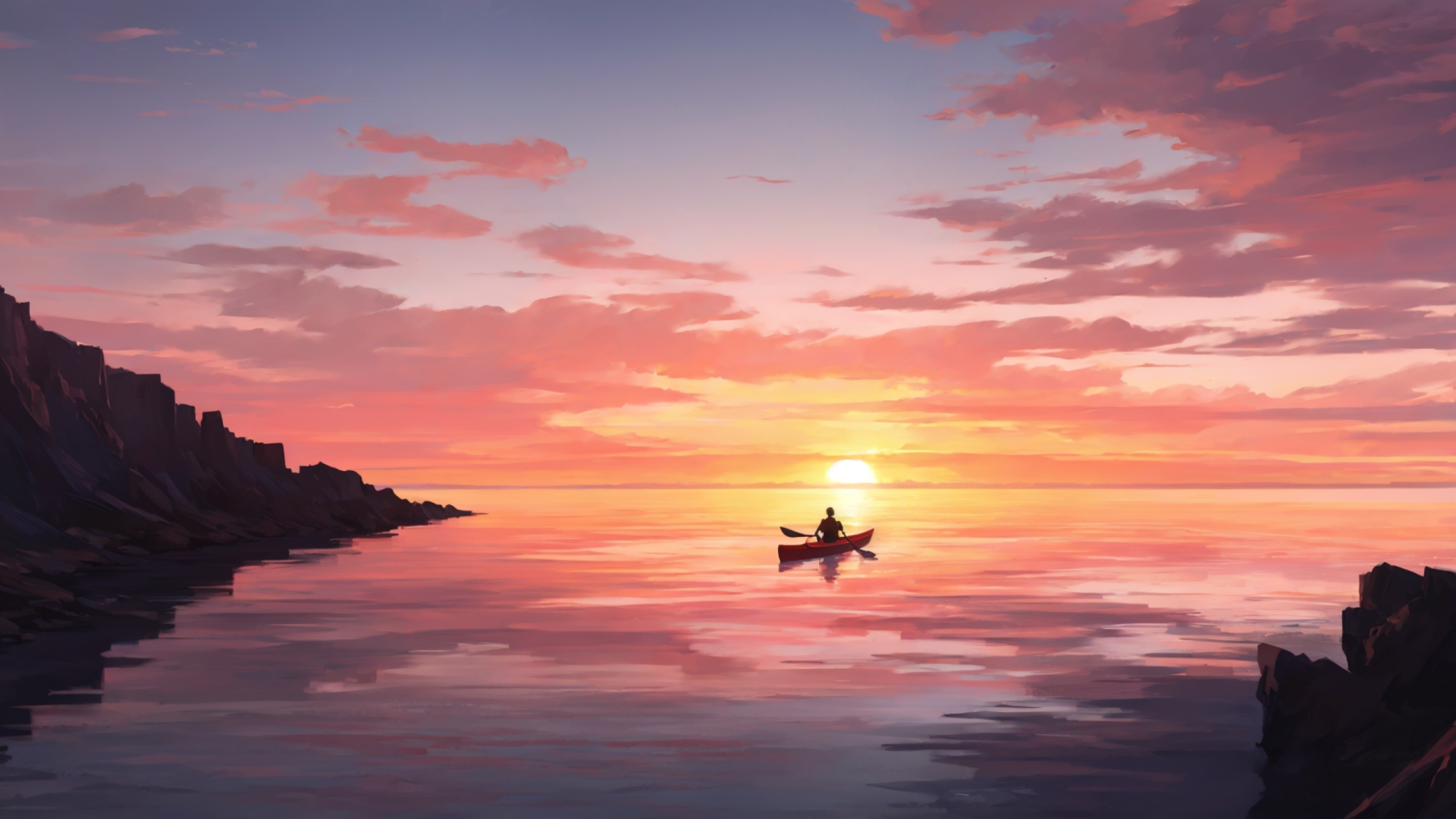 Sunset Sea by AnimeHead