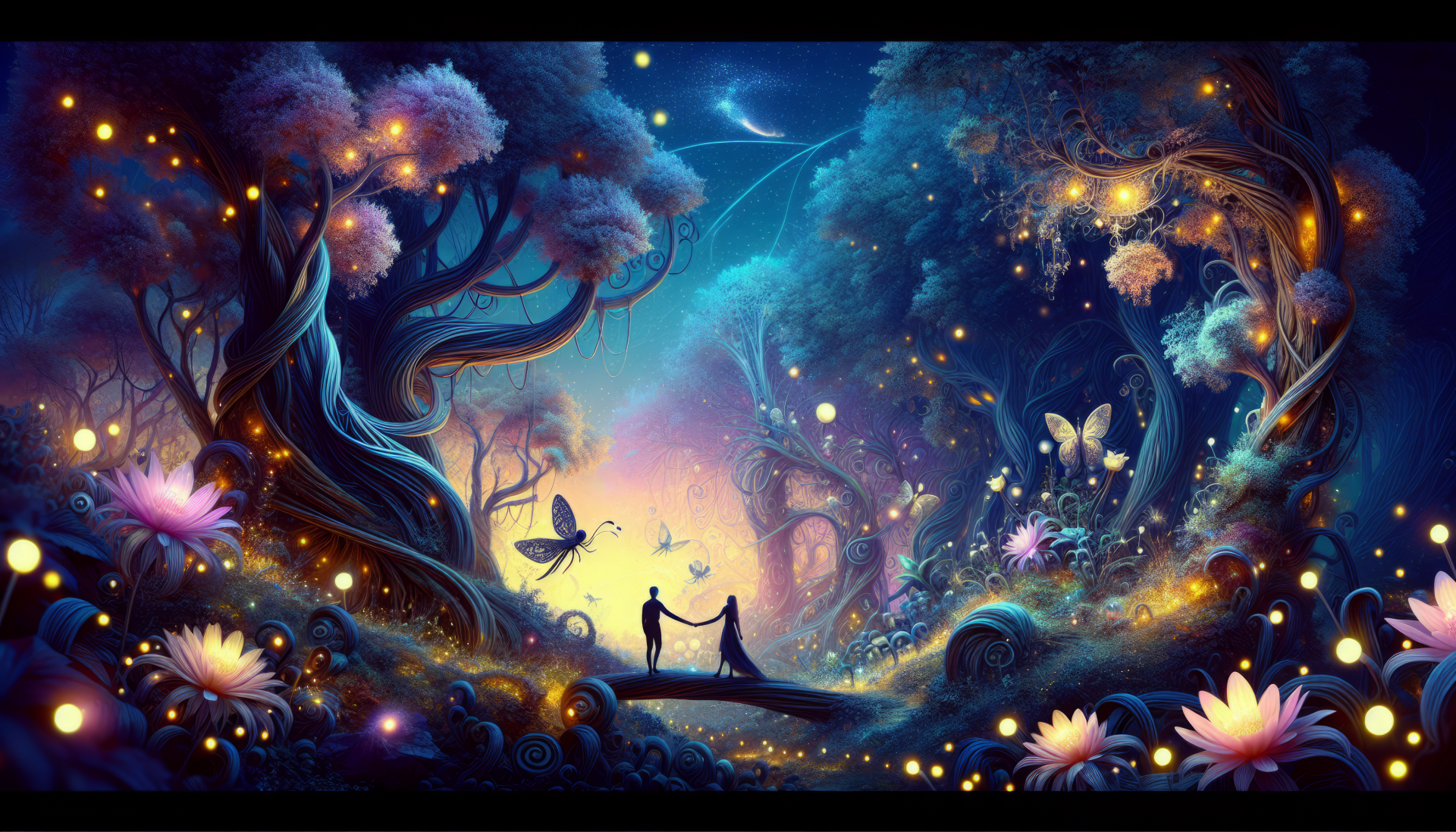 Enchanted Forest Soulmate - HD Fantasy Wallpaper by QuantumCurator