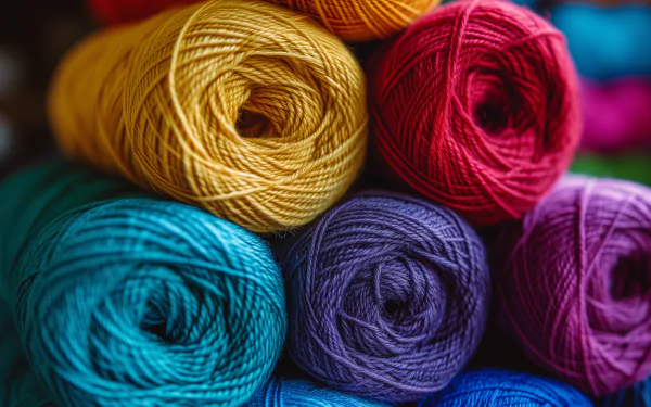 Colorful Yarn Balls HD Wallpaper by robokoboto