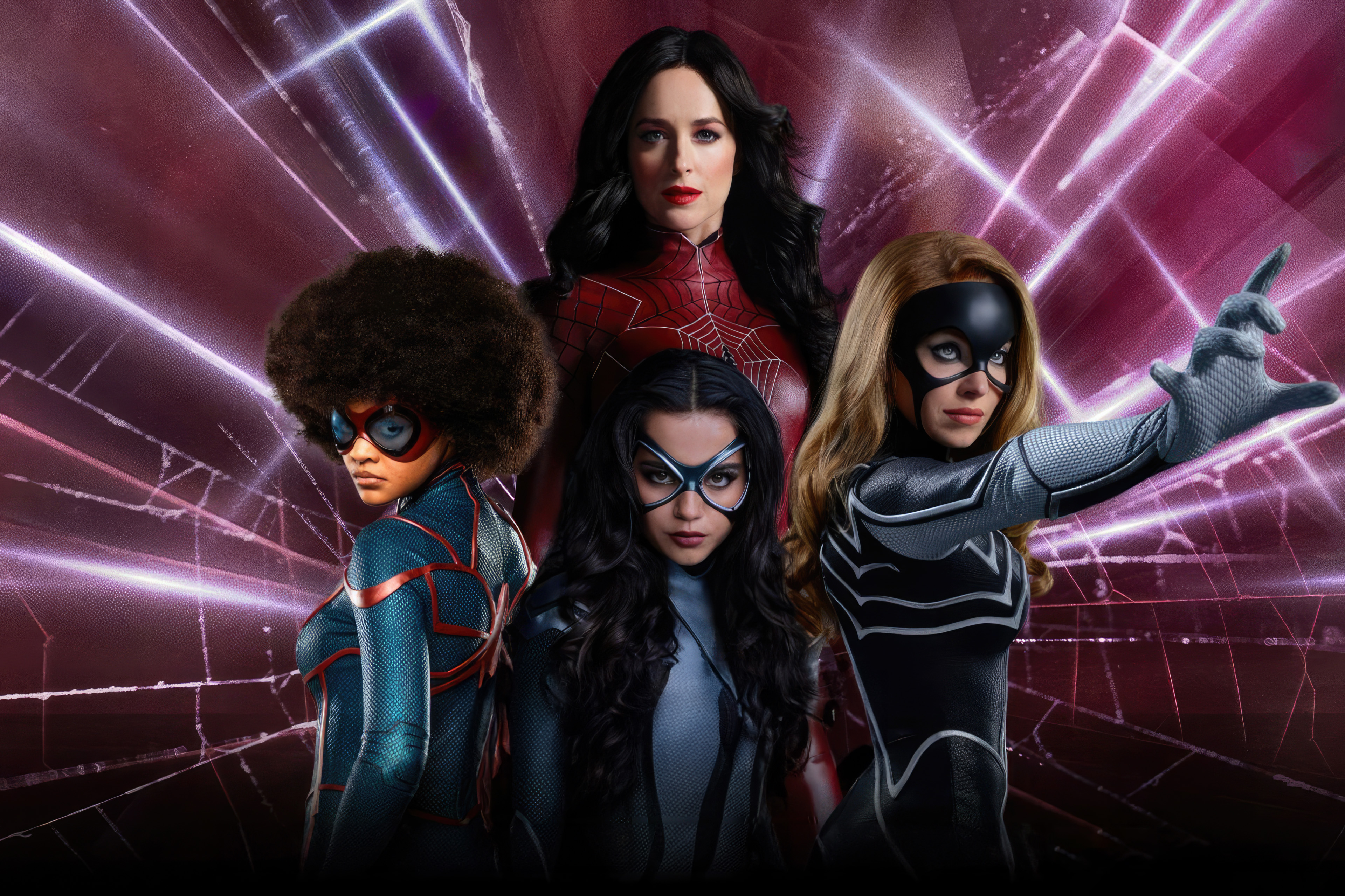 Download Movie Madame Web Dakota Johnson Sydney Sweeney Isabela Merced 4k Ultra HD Wallpaper