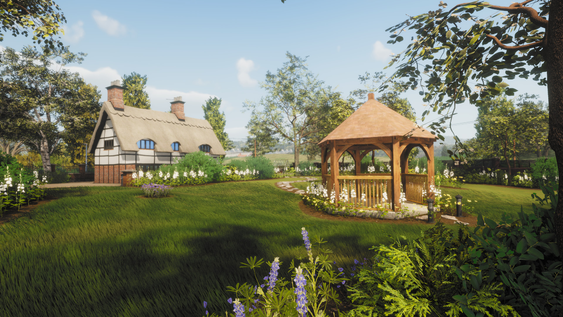 Lawn Mowing Simulator Game Scenery HD Wallpaper