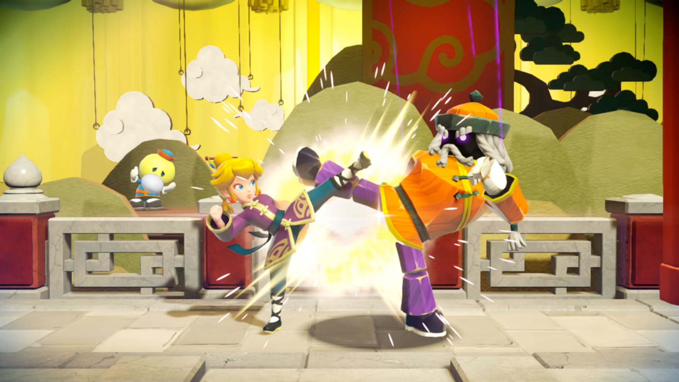 Princess Peach Showtime HD Wallpaper - Dynamic Video Game Scene