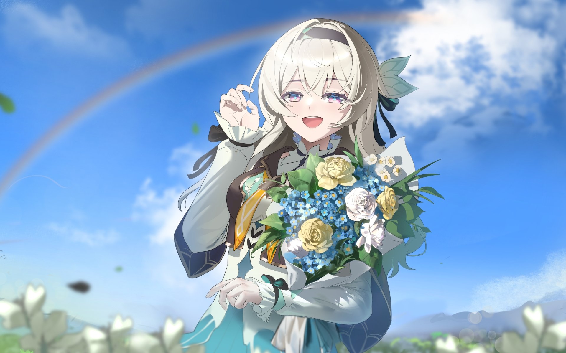 Firefly's Radiant Bouquet — Honkai: Star Rail 5K Ultra HD Wallpaper by Mutea