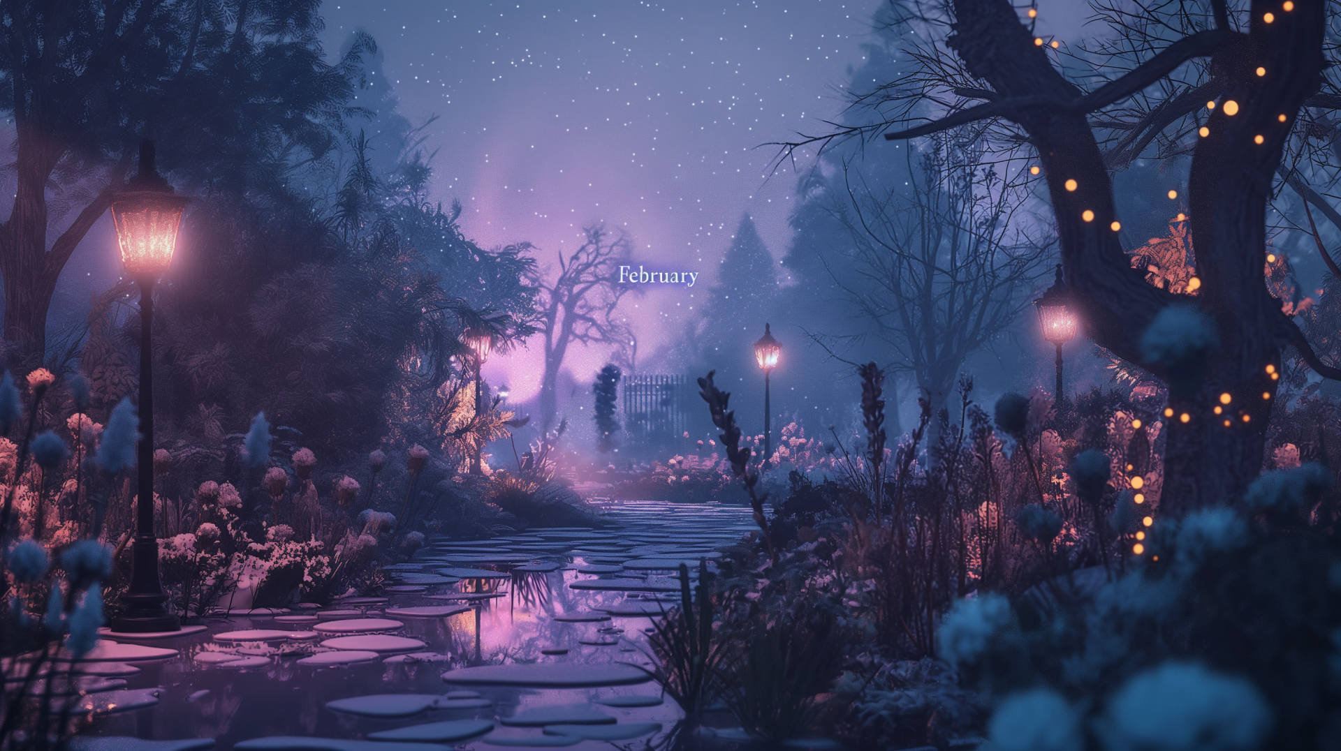 Enchanted February Night - HD Desktop Wallpaper by RyMishRy
