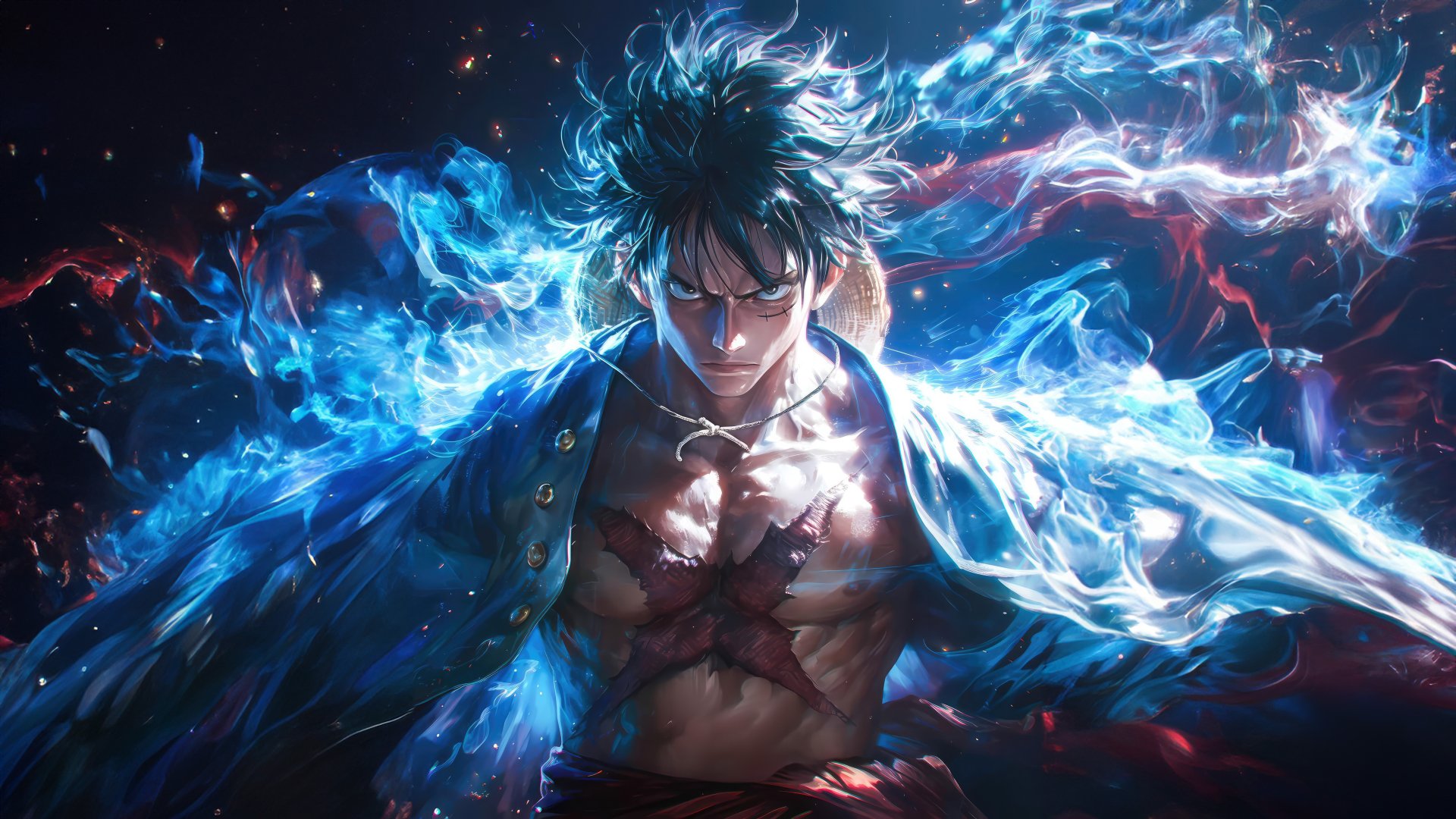 One Piece HD Wallpaper: Epic Monkey D. Luffy Desktop Background by flux_ani