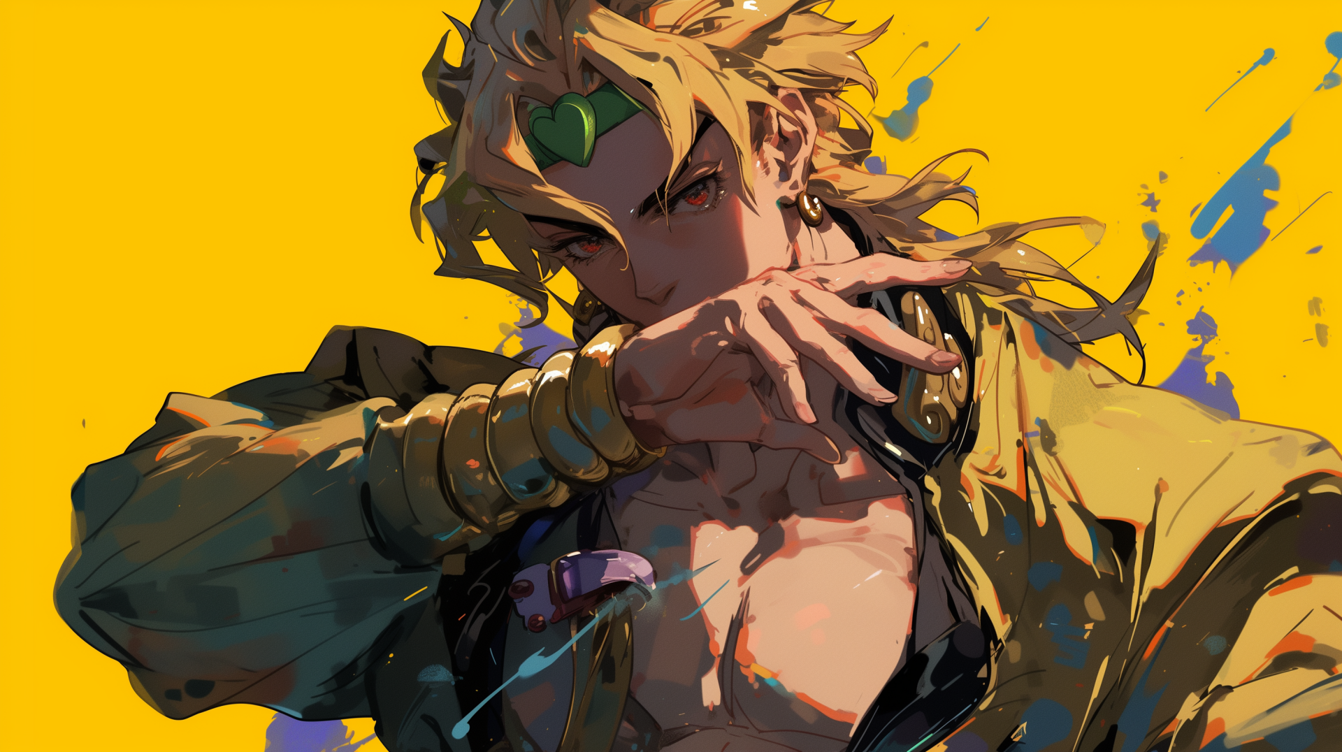 Dio Brando Anime Art - Jojo's Bizarre Adventure HD Wallpaper by patrika