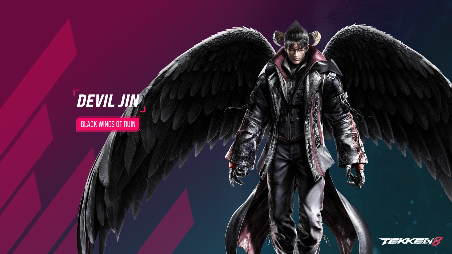 Tekken 8 Devil Jin HD Wallpaper - Intense Gaming Background