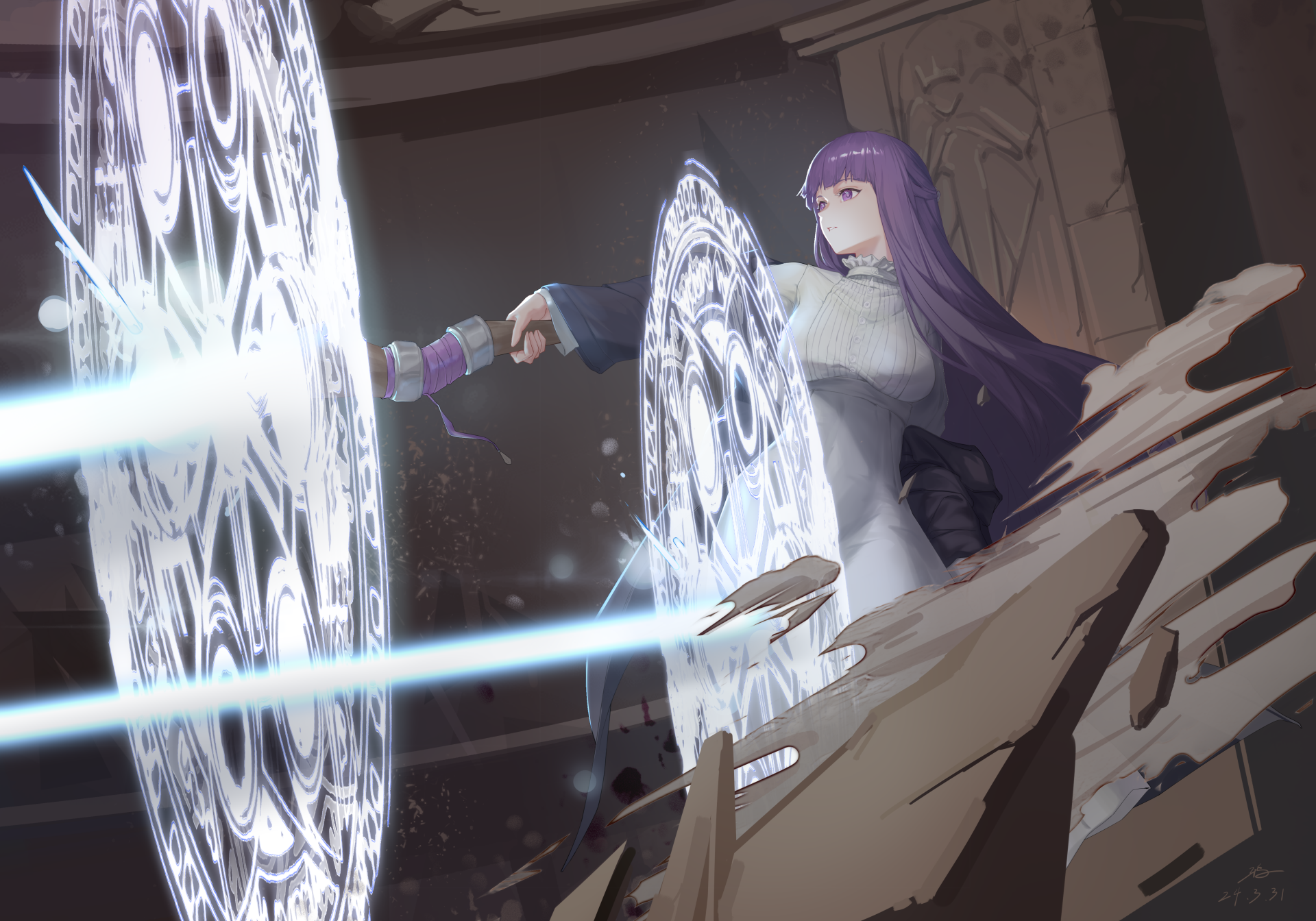 Fern Awakens Magic | Frieren: Beyond Journey's End | 4K Ultra HD Anime ...