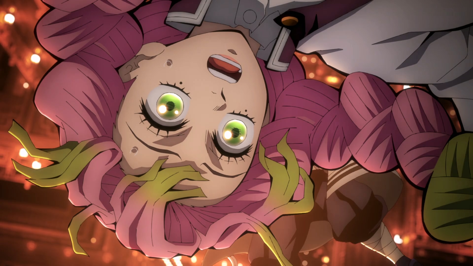 Mitsuri Kanroji HD Wallpaper | Vibrant Demon Slayer Anime Art