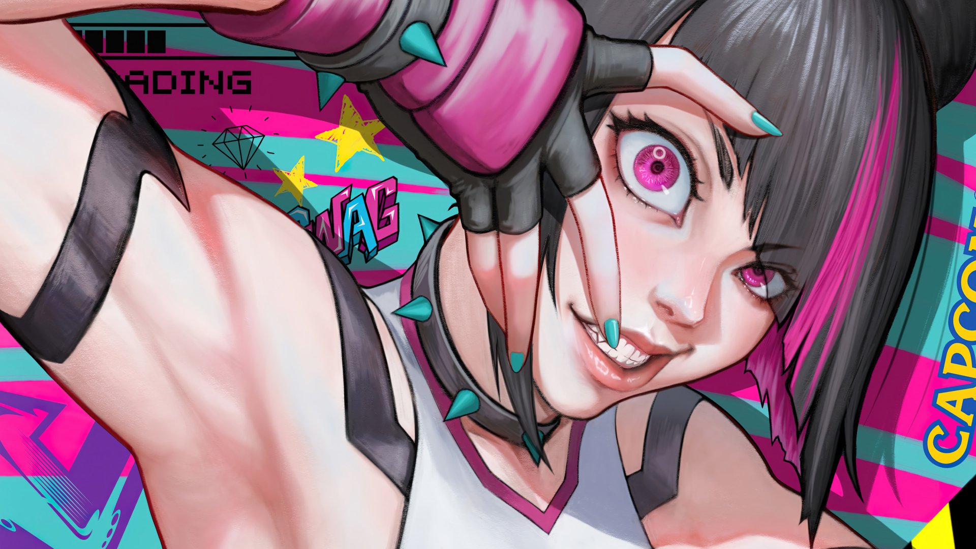 4K Ultra HD Juri Street Fighter Wallpaper – Dynamic Video Game Art