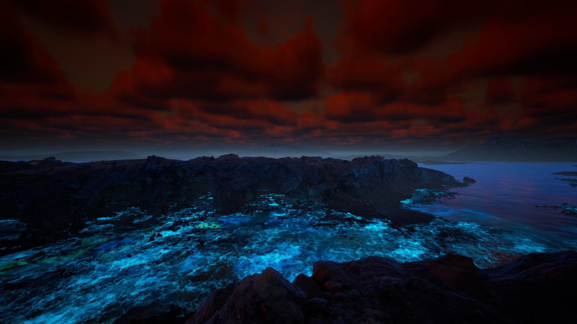 Download Virtual Reality Blue Ocean Coast Rock HD Wallpaper by GMUNK