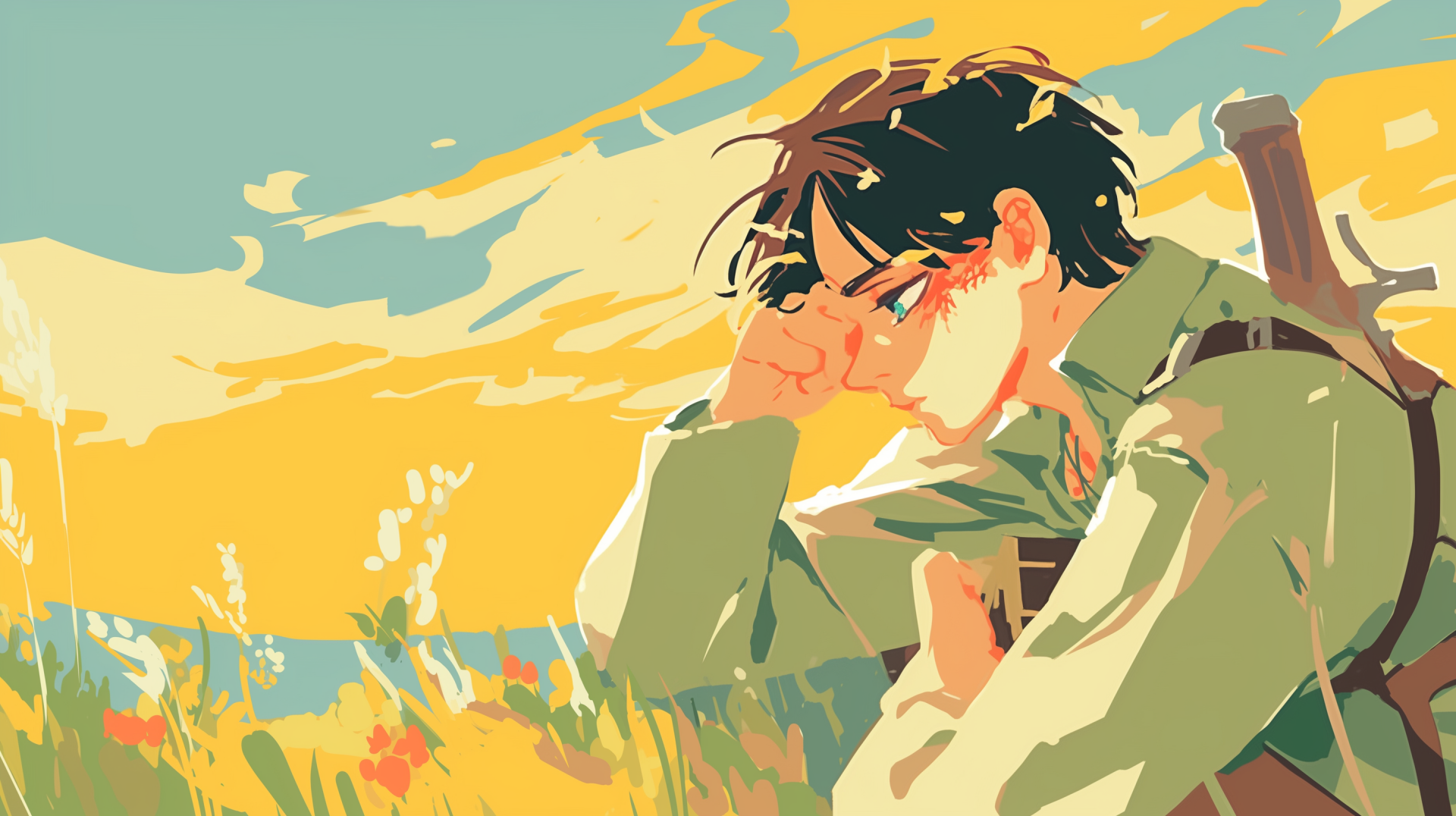 Eren Yeager HD Wallpaper | Attack on Titan Anime Art by patrika