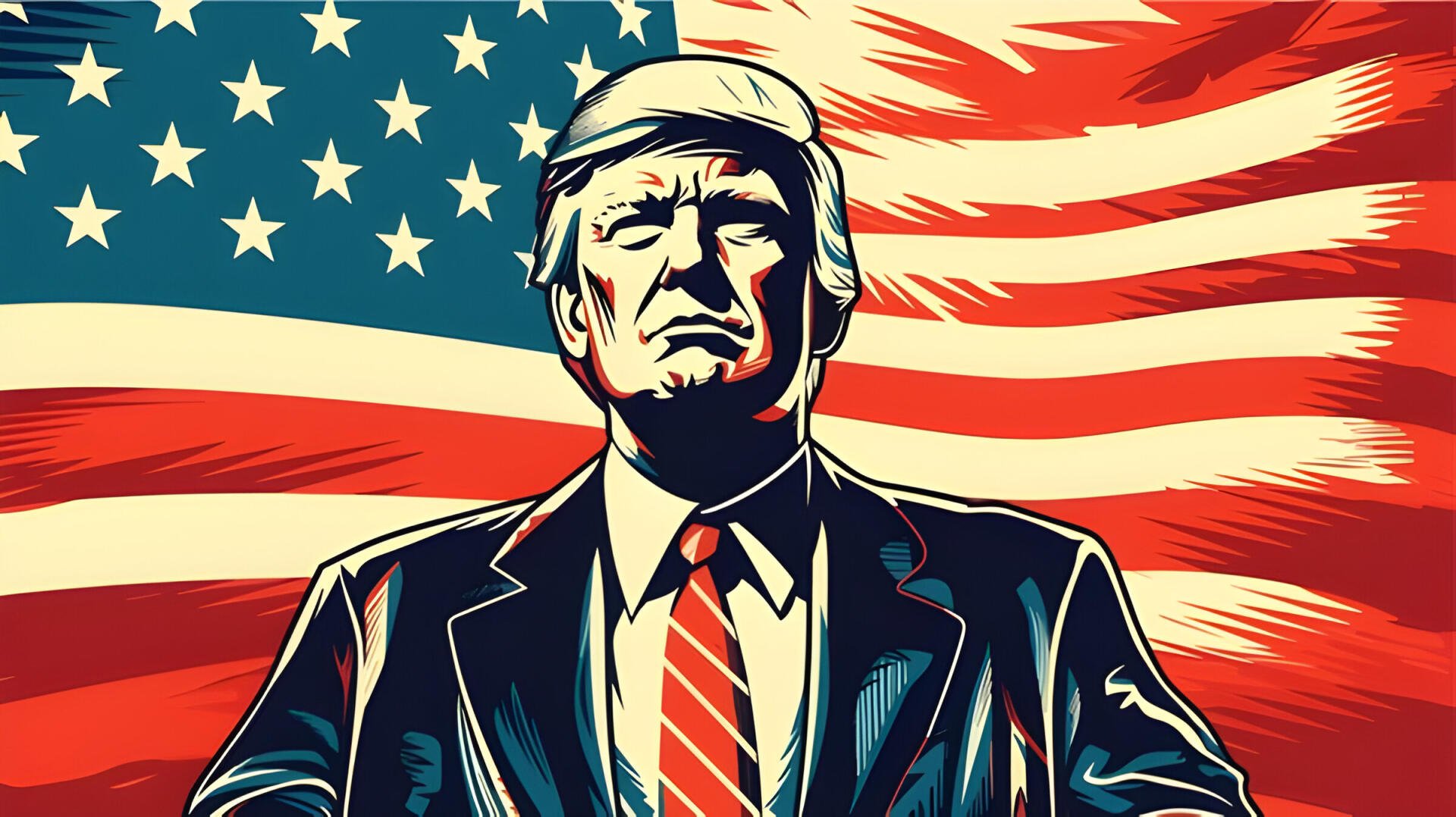 Bold Trump MAGA HD Wallpaper with American Pride