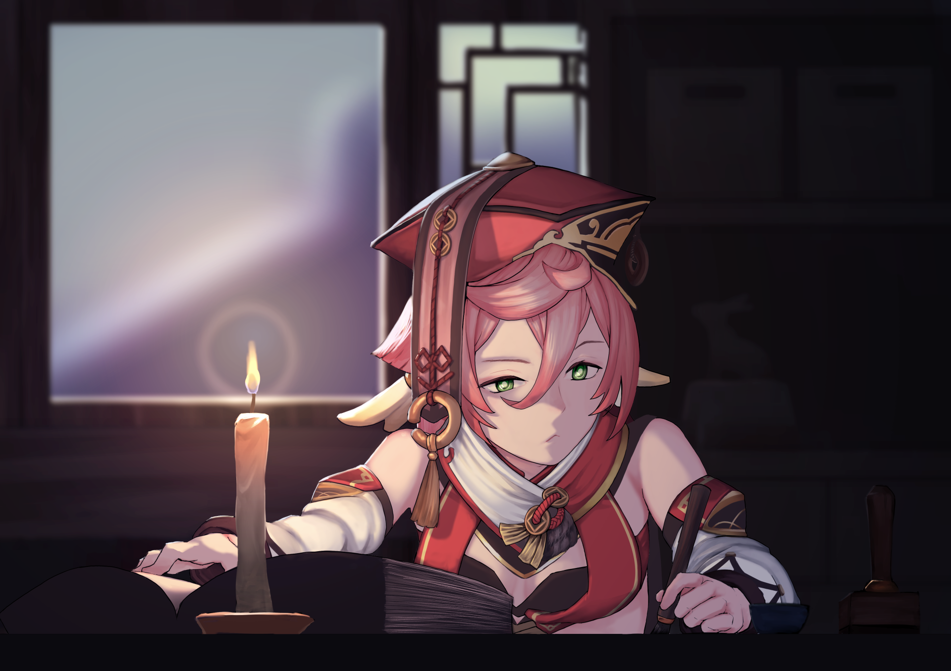 Stunning 4K Ultra HD Wallpaper of Yanfei from Genshin Impact