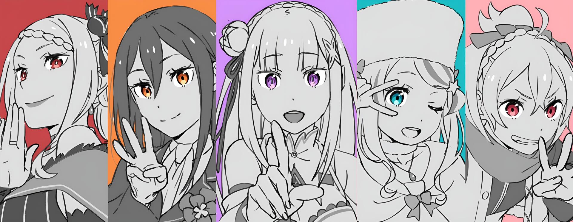 Re:Zero HD Anime Wallpaper – Iconic Characters in Stunning Detail