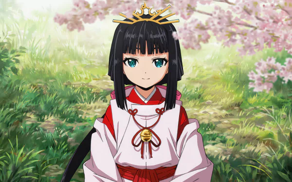 HD Wallpaper of The Elusive Samurai: A Blossoming Encounter