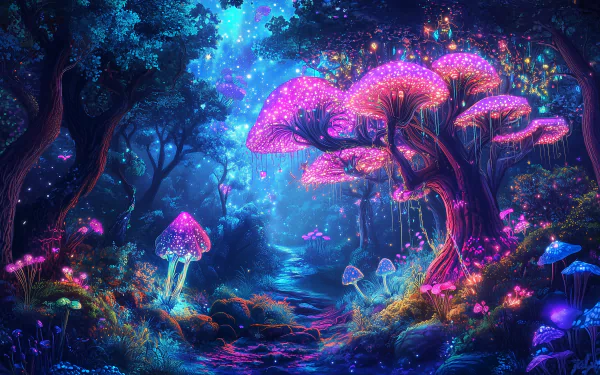 Enchanting Scenes from a Magical Forest - HD Wallpaper by robokoboto
