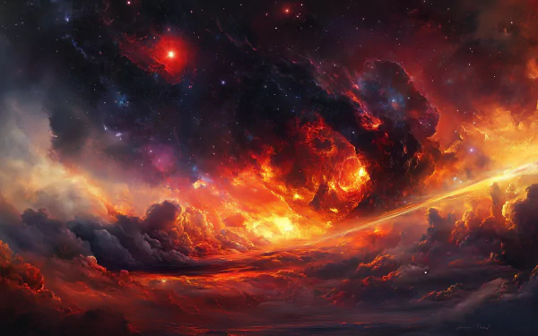 Cosmic Storm: A Stunning 4K Ultra HD Wallpaper Experience by QuantumCurator