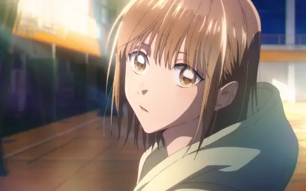 Blue Box Anime HD Wallpaper: Youthful Steps and Blossoms